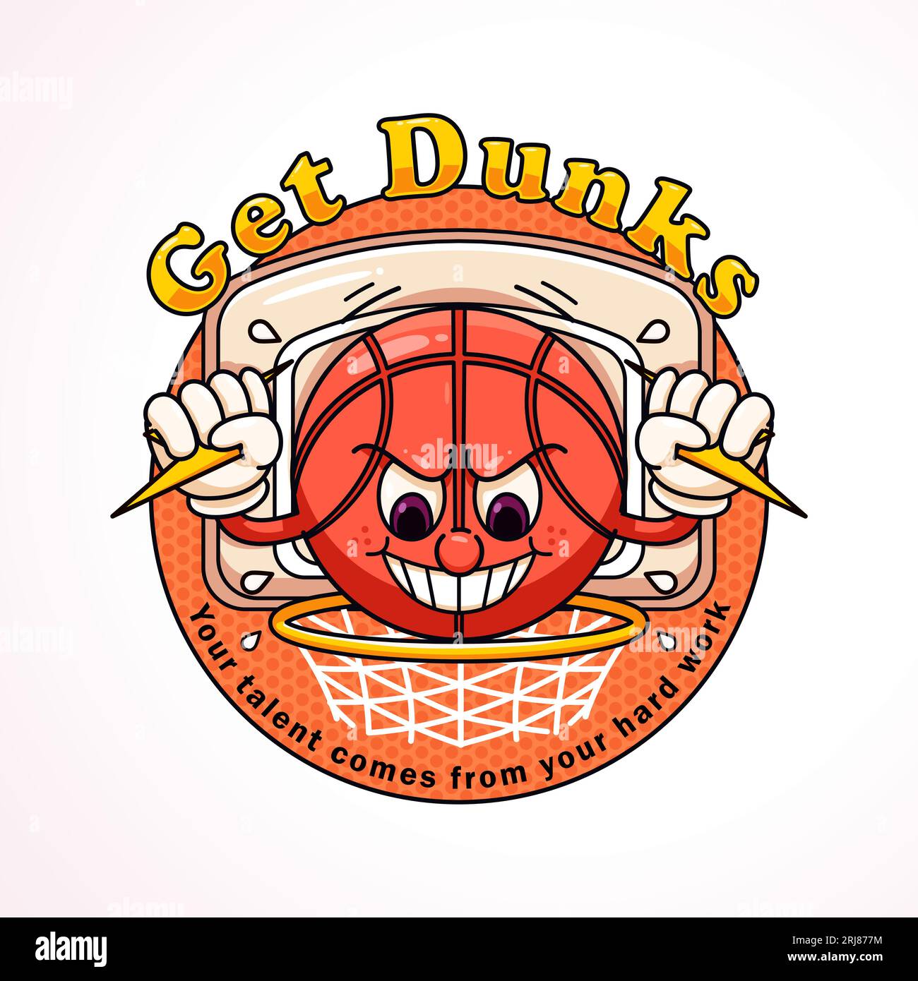 Cartoon basketball mascot. Perfect for logos, mascots, t-shirts ...