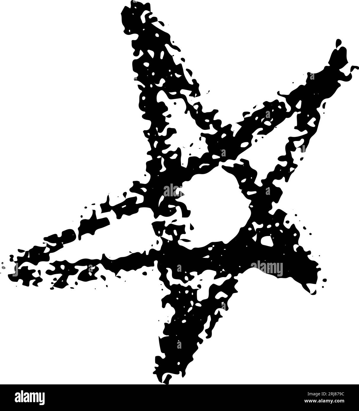 Chalk Hand Drawn Sketch Star Illustration Stock Vector Image & Art - Alamy