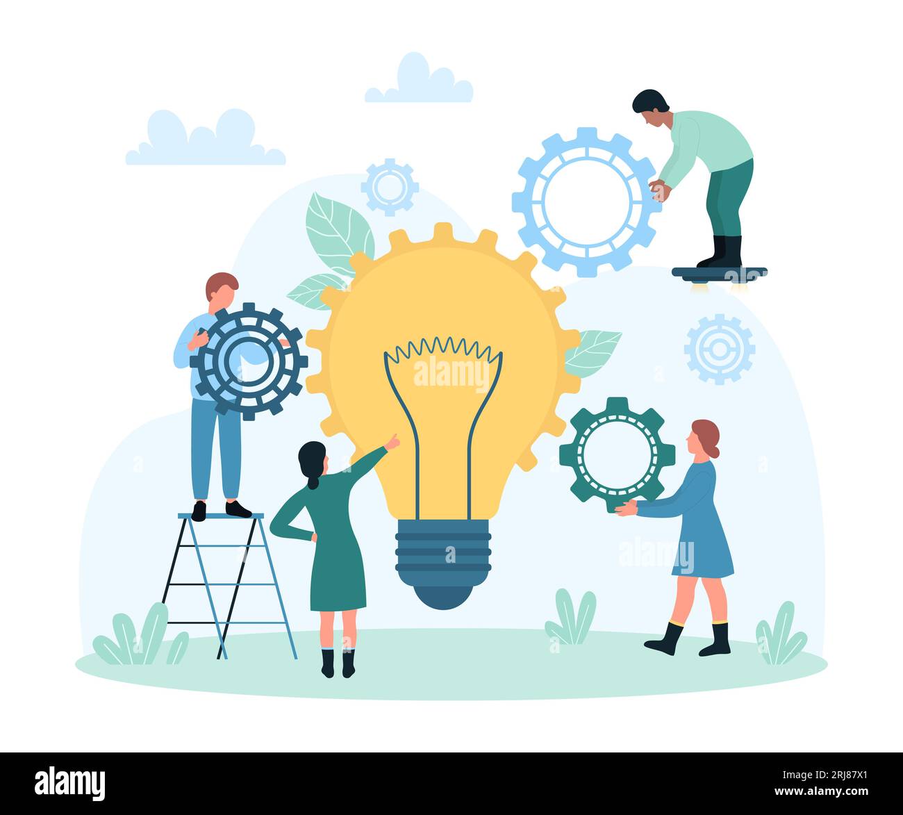 Business strategy of innovation and creative solutions vector ...