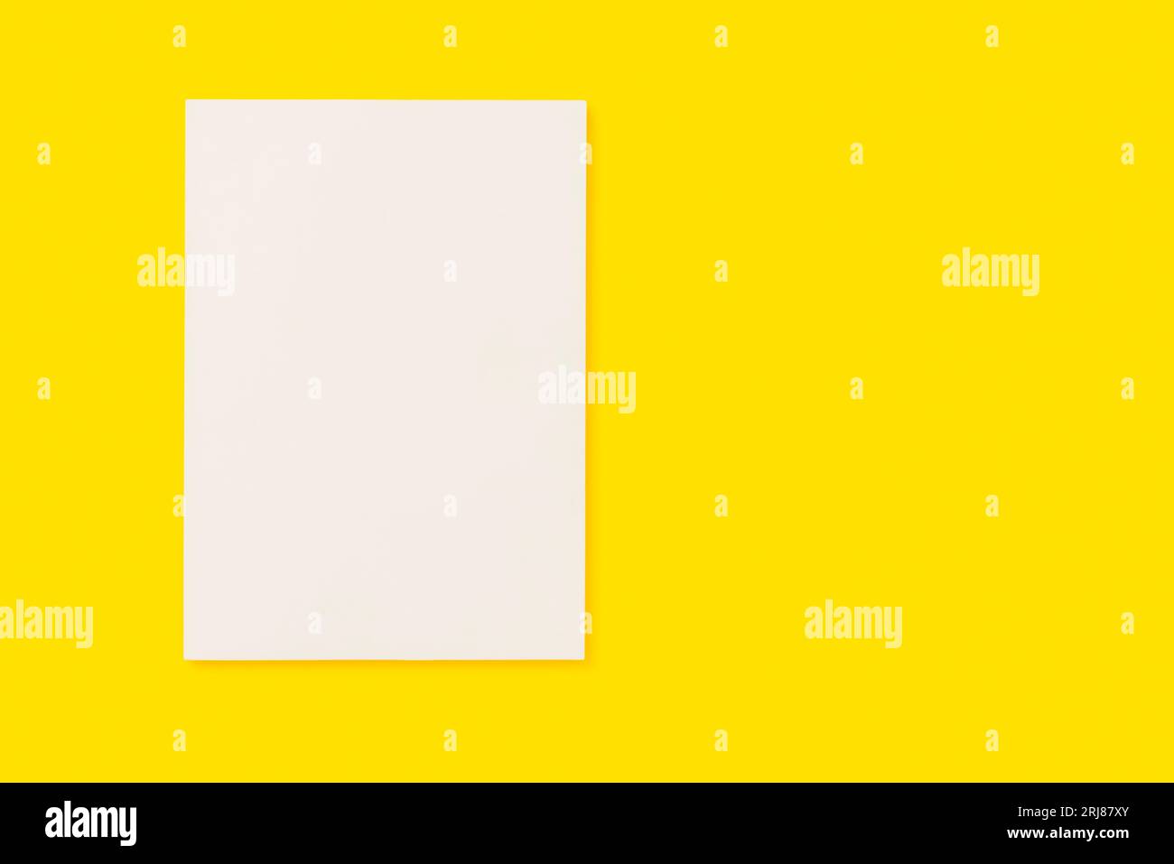 Blank white cover magazine on yellow background. Back to school flat ...