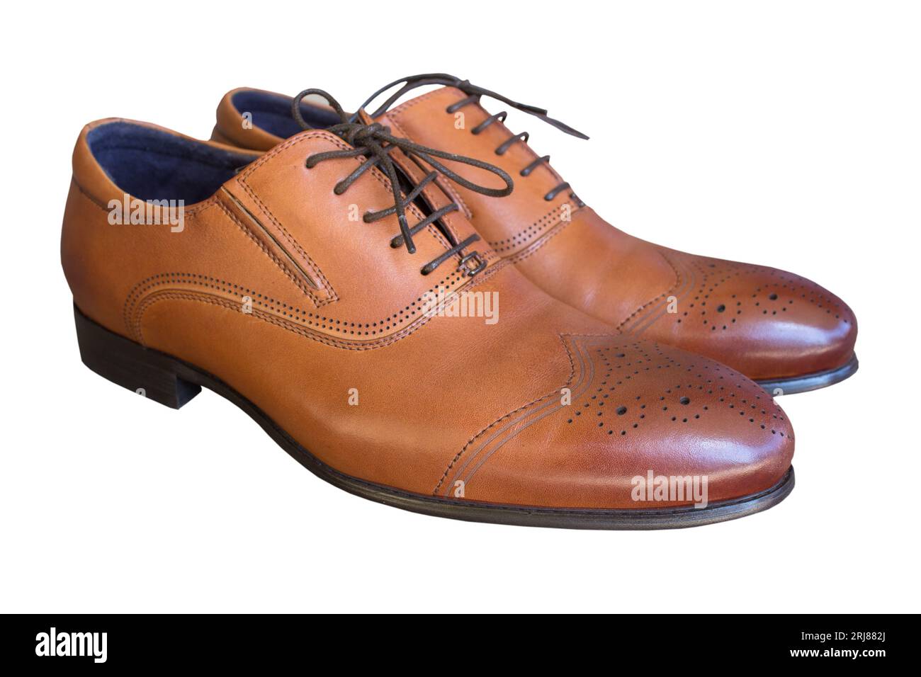 classic men's shoes on a white background Stock Photo - Alamy