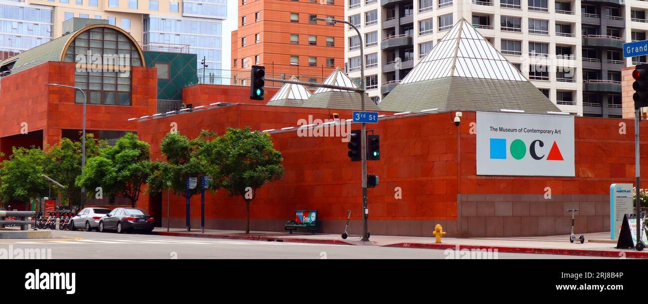 Los Angeles, California: view of MOCA The Museum of Contemporary Art at ...