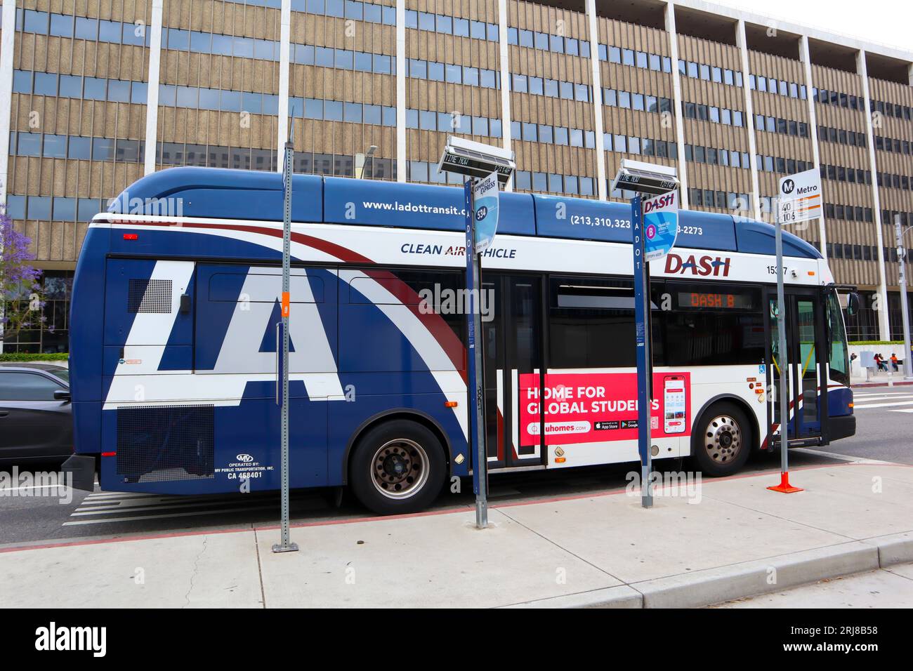 Los Angeles, California: Los Angeles LADOT Transit DASH Bus Stock Photo ...