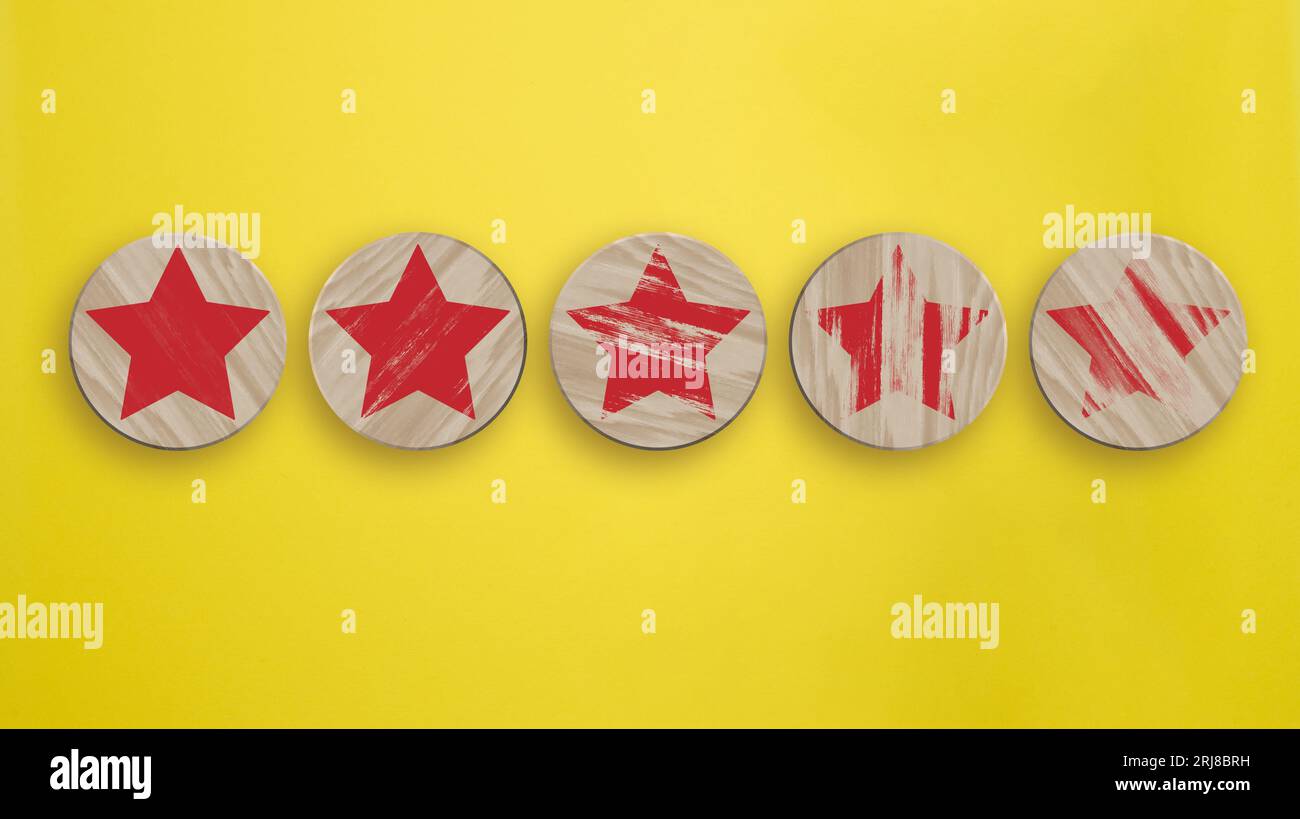 Five yellow stars customer hi-res stock photography and images - Alamy