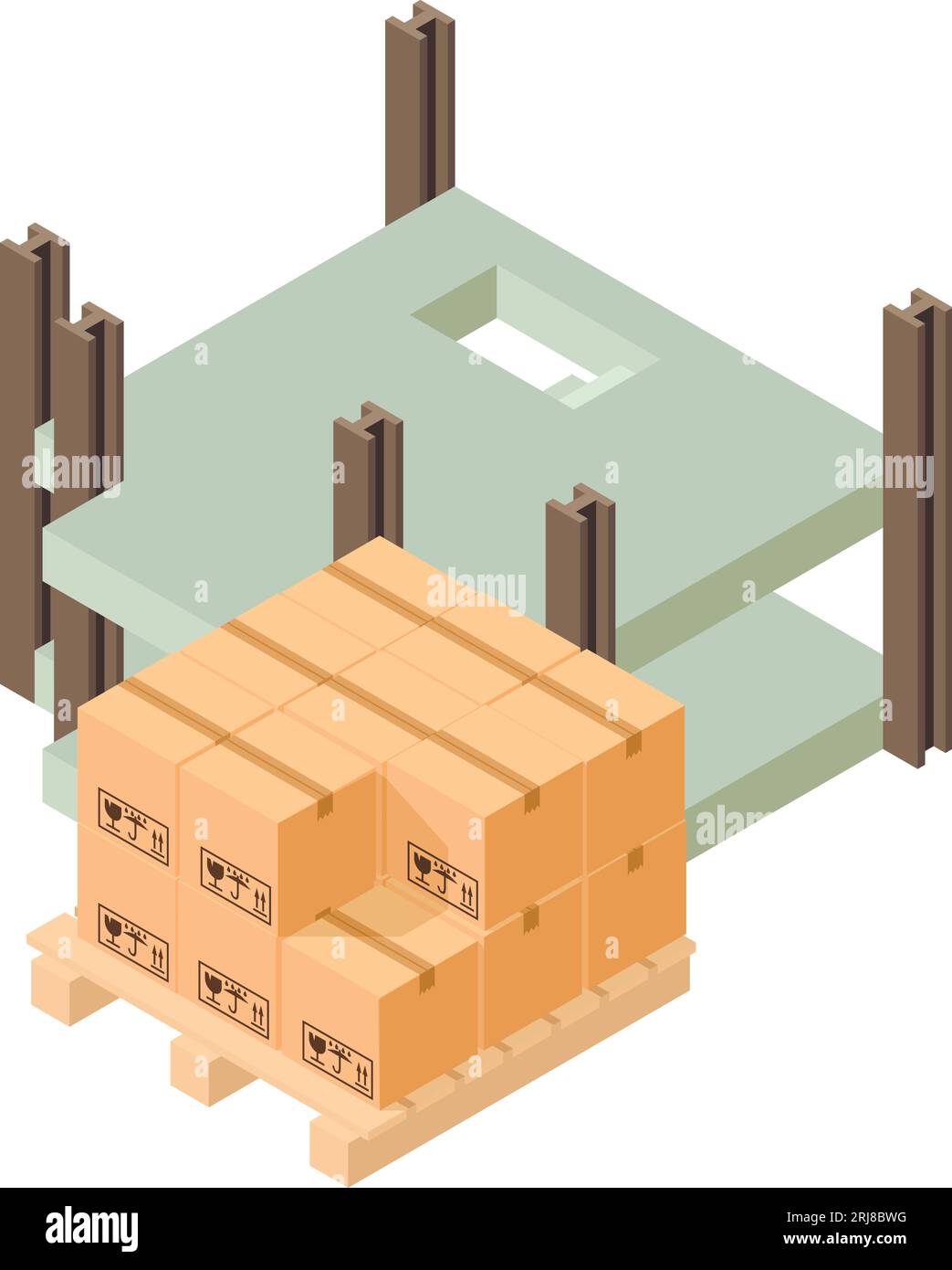 Construction concept icon isometric vector. New building frame and wood ...