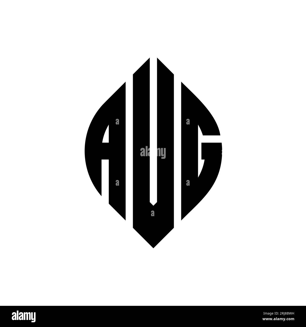 AVG circle letter logo design with circle and ellipse shape. AVG ...