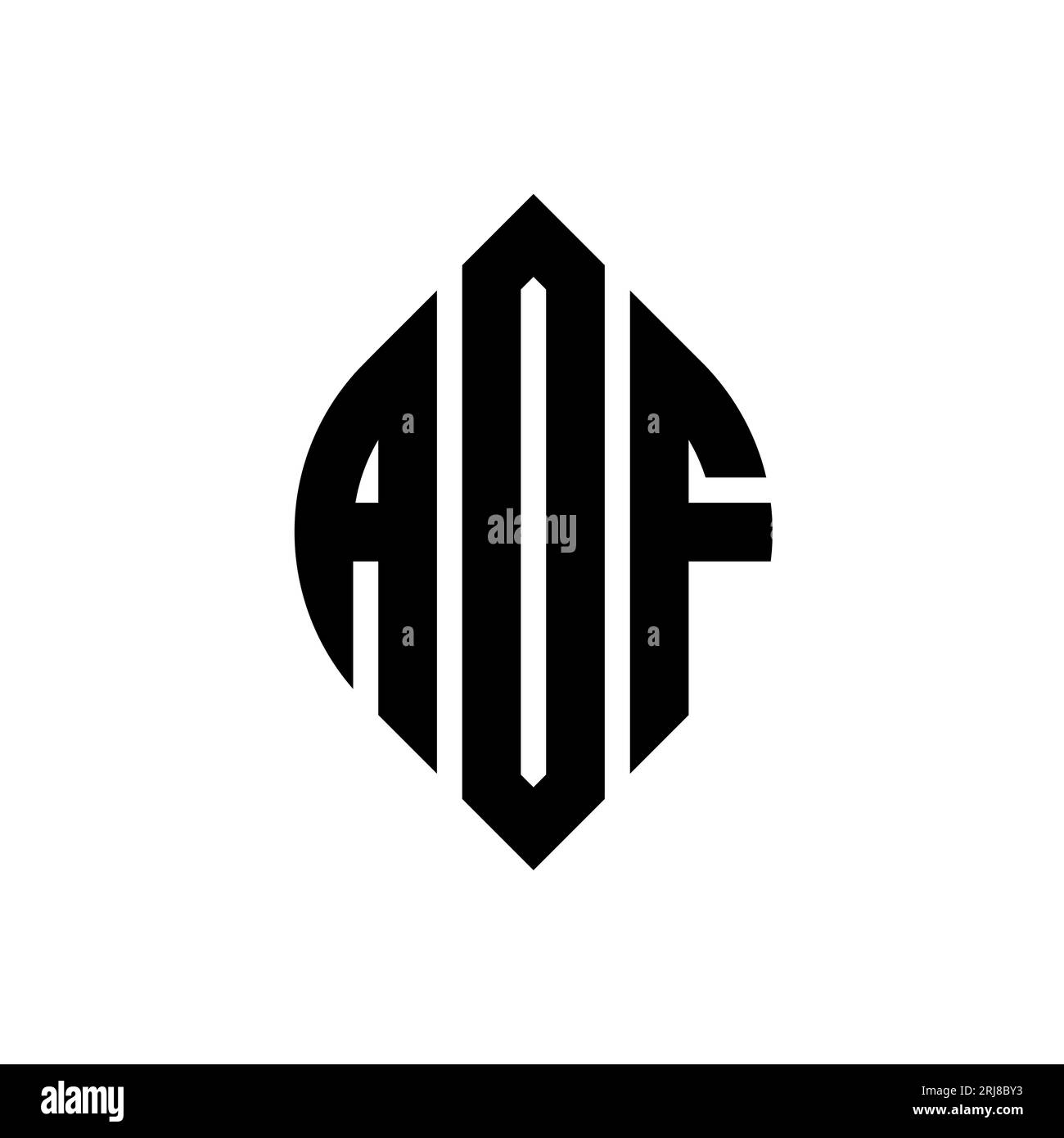 ADF circle letter logo design with circle and ellipse shape. ADF ...