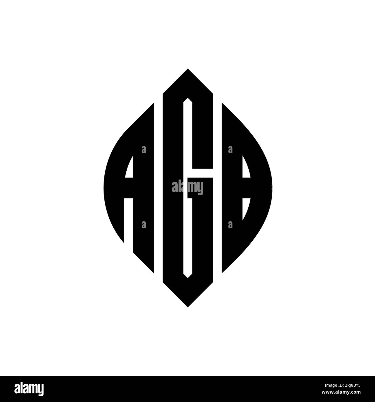 AGB circle letter logo design with circle and ellipse shape. AGB ...