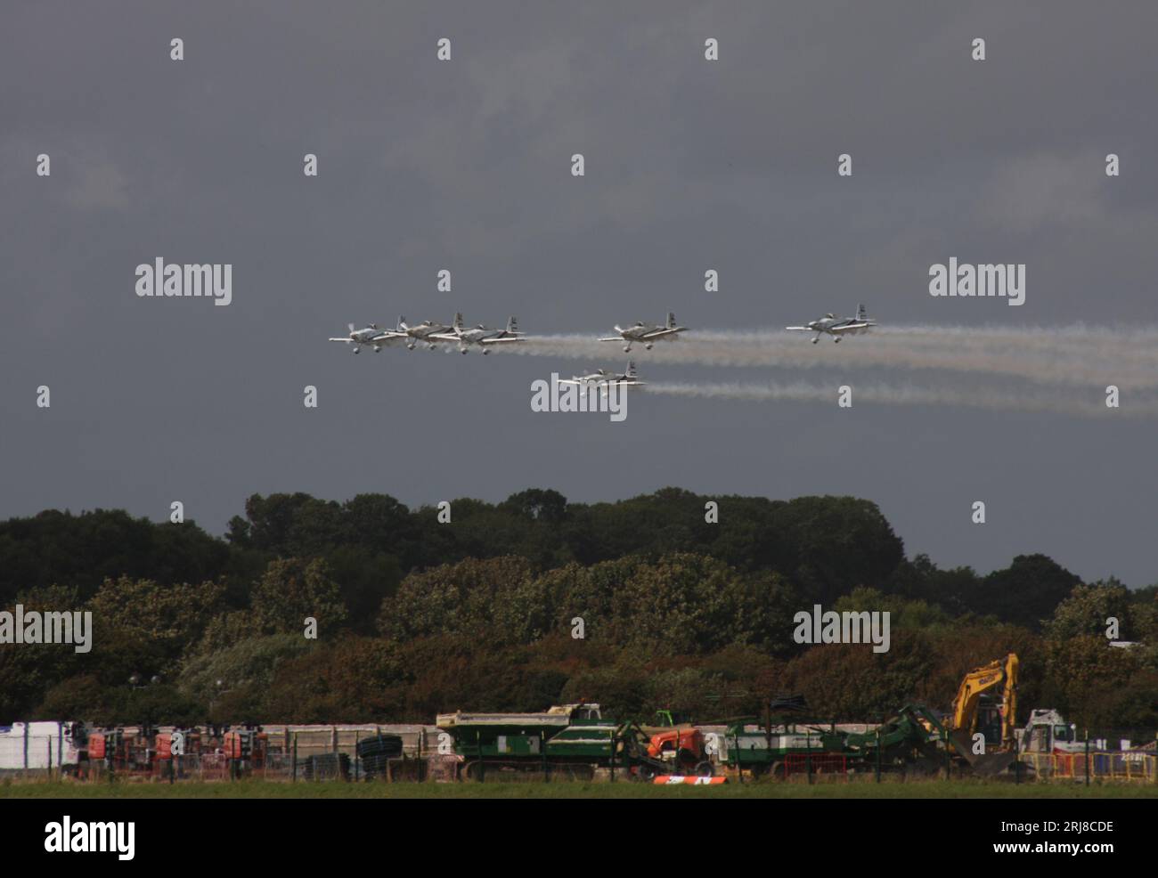 The Ravens display team display In front of Lancing College at Brighton ...