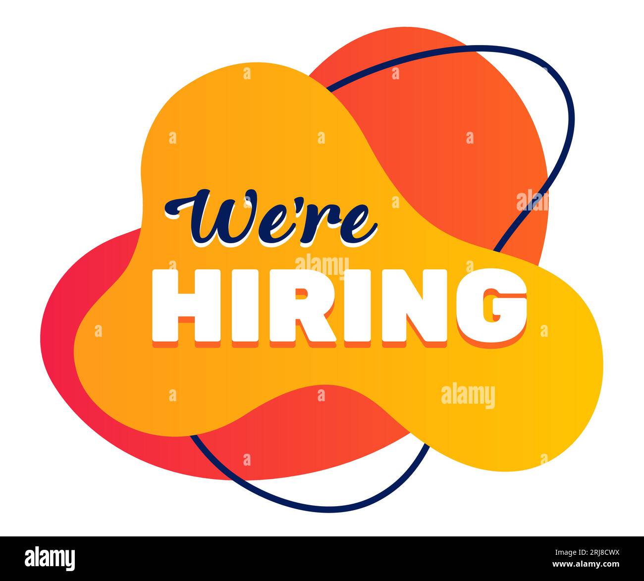 We are hiring yellow, orange banner with frame Stock Vector Image & Art ...