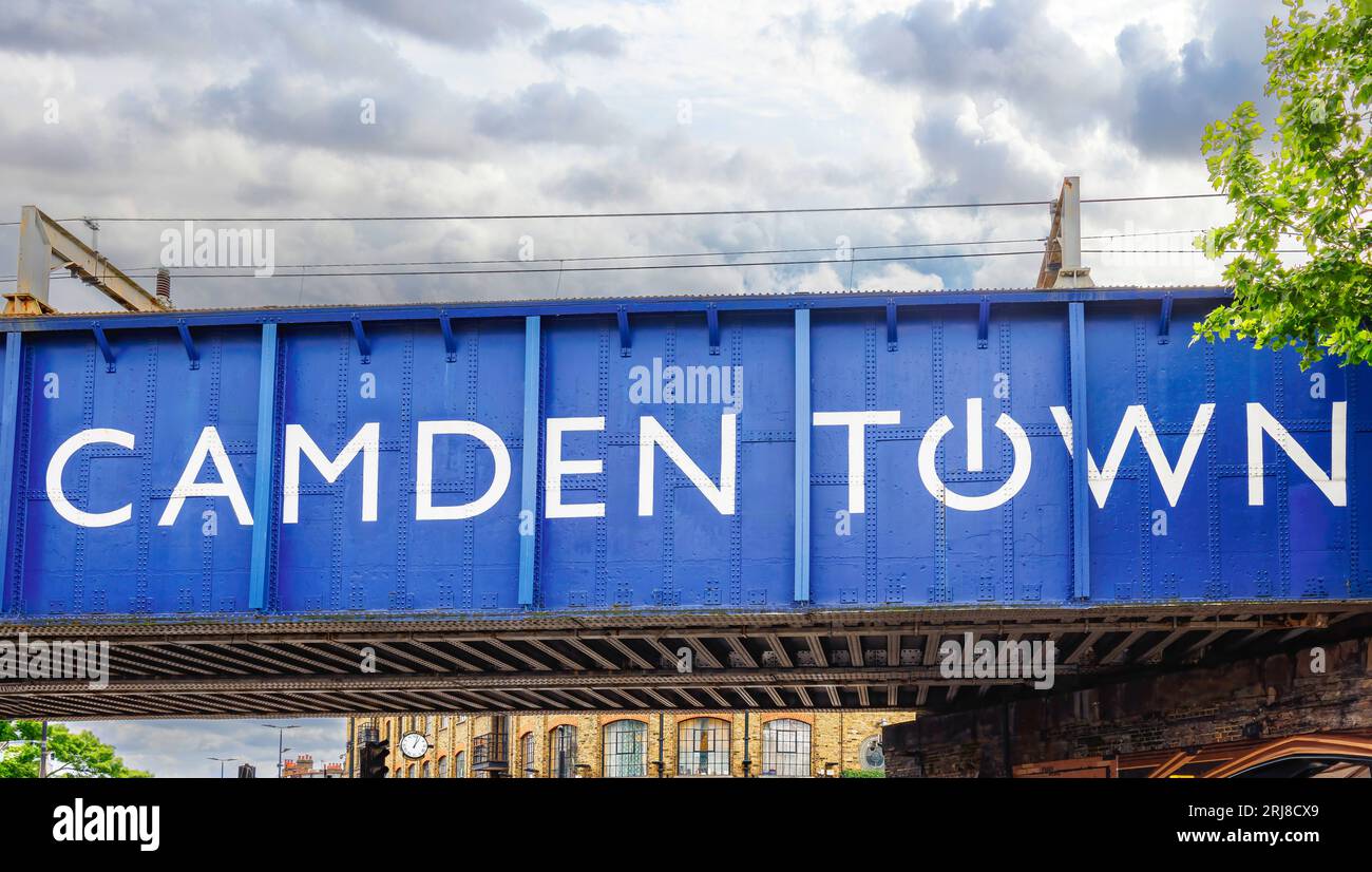 Camden Town Welcome bridge, famous neighbornhow of alternative culture ...