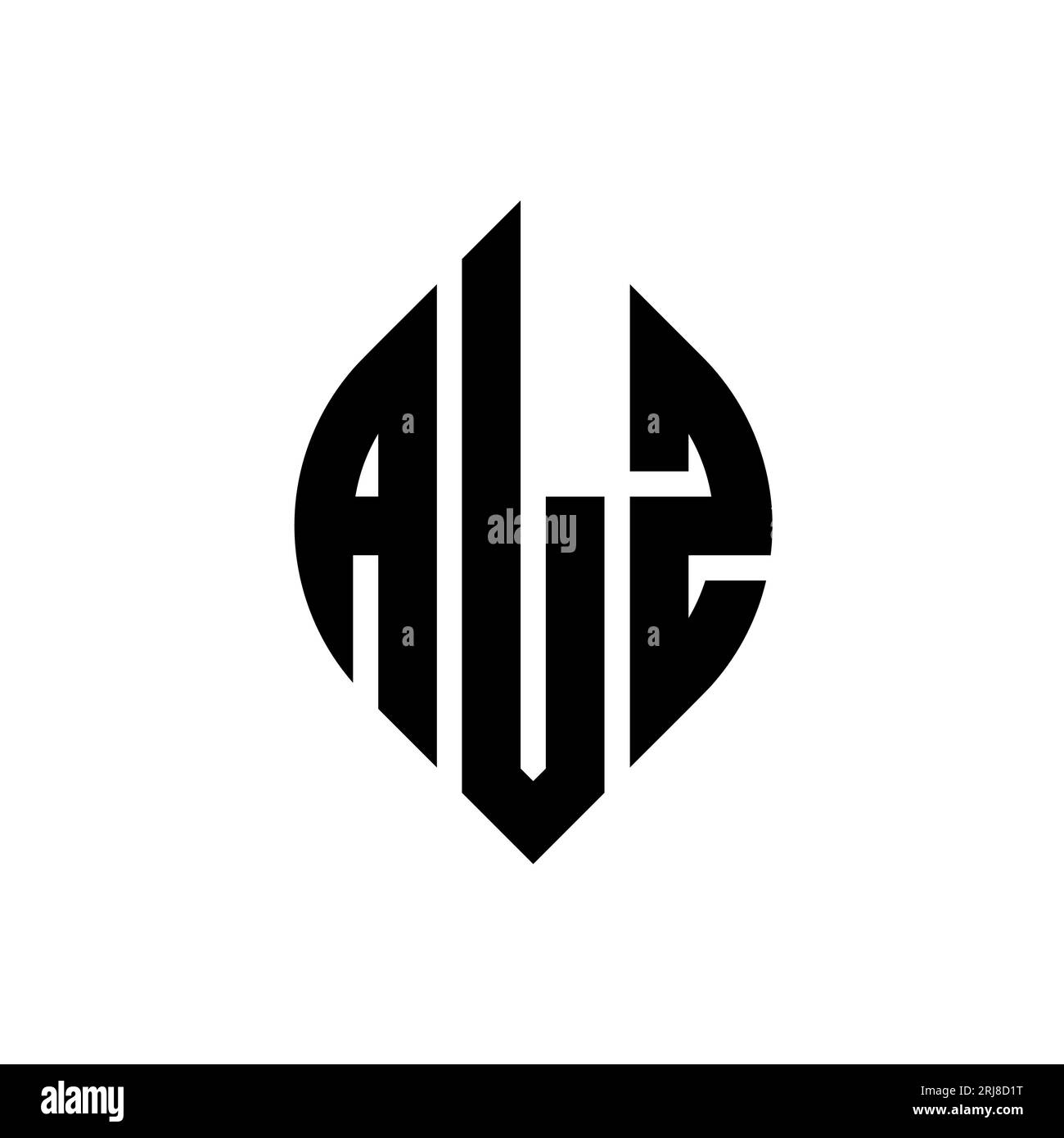 ALZ circle letter logo design with circle and ellipse shape. ALZ ...