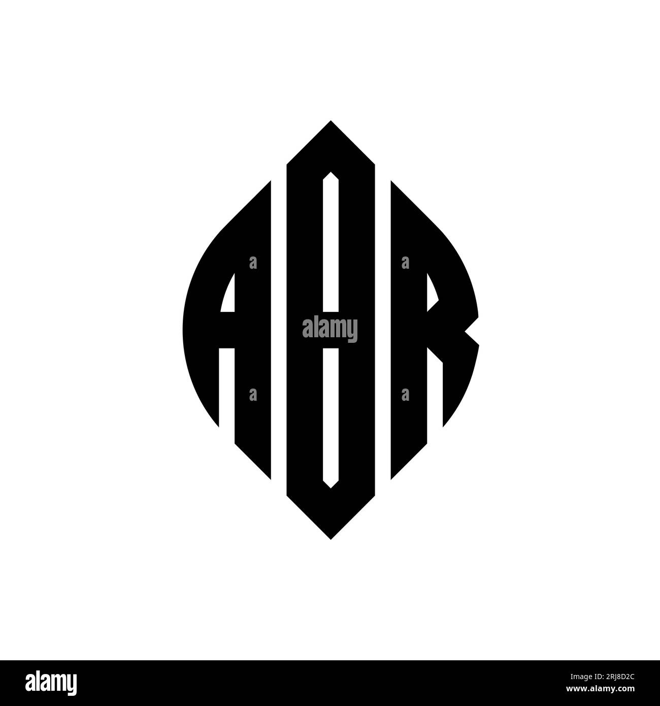 ABR circle letter logo design with circle and ellipse shape. ABR ...