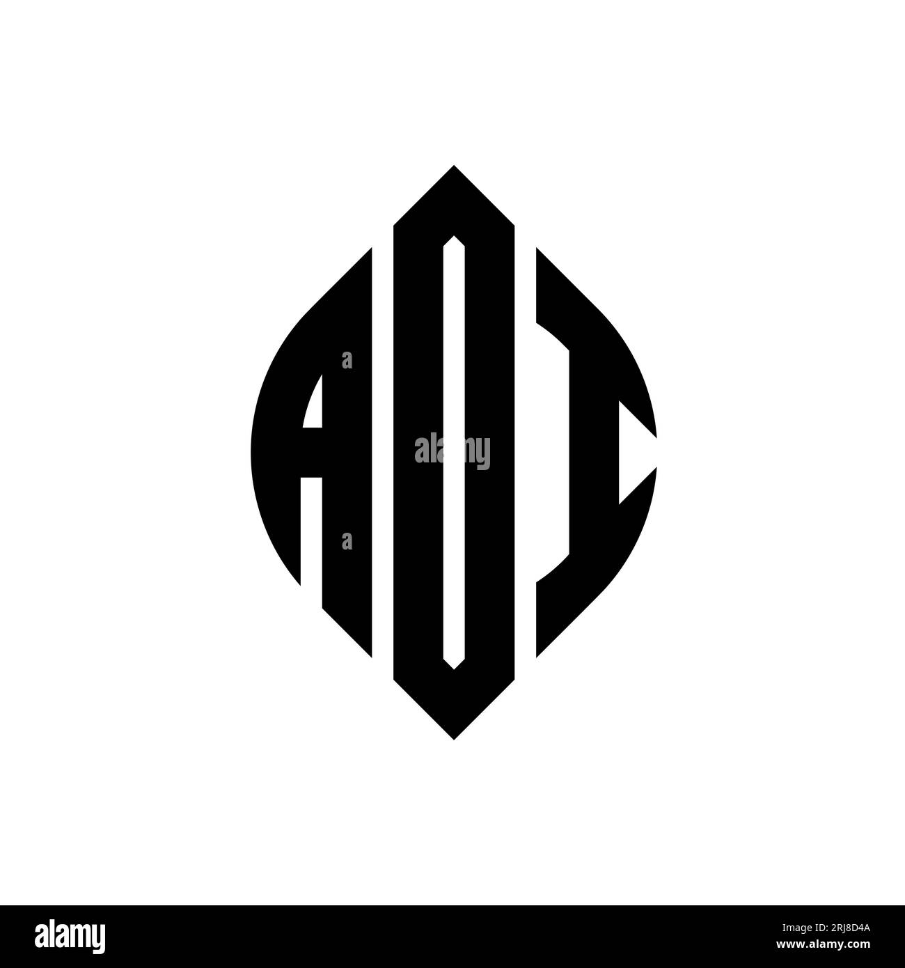 AOI circle letter logo design with circle and ellipse shape. AOI ...