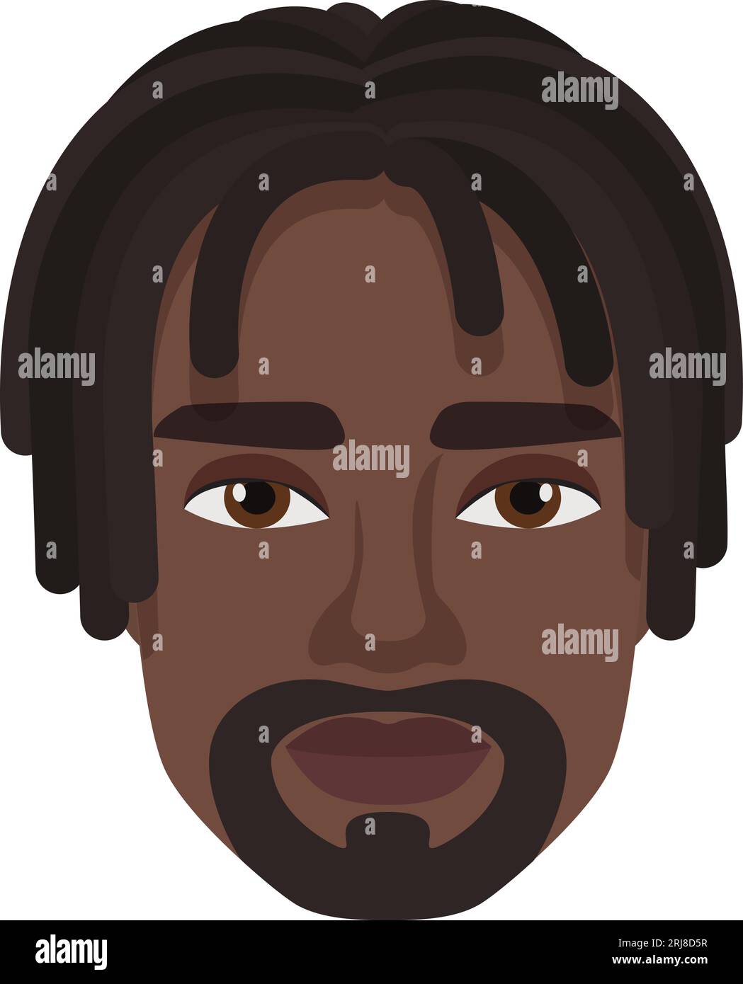 Afro bearded man. Fashion african male haircut, stylish hairdress ...