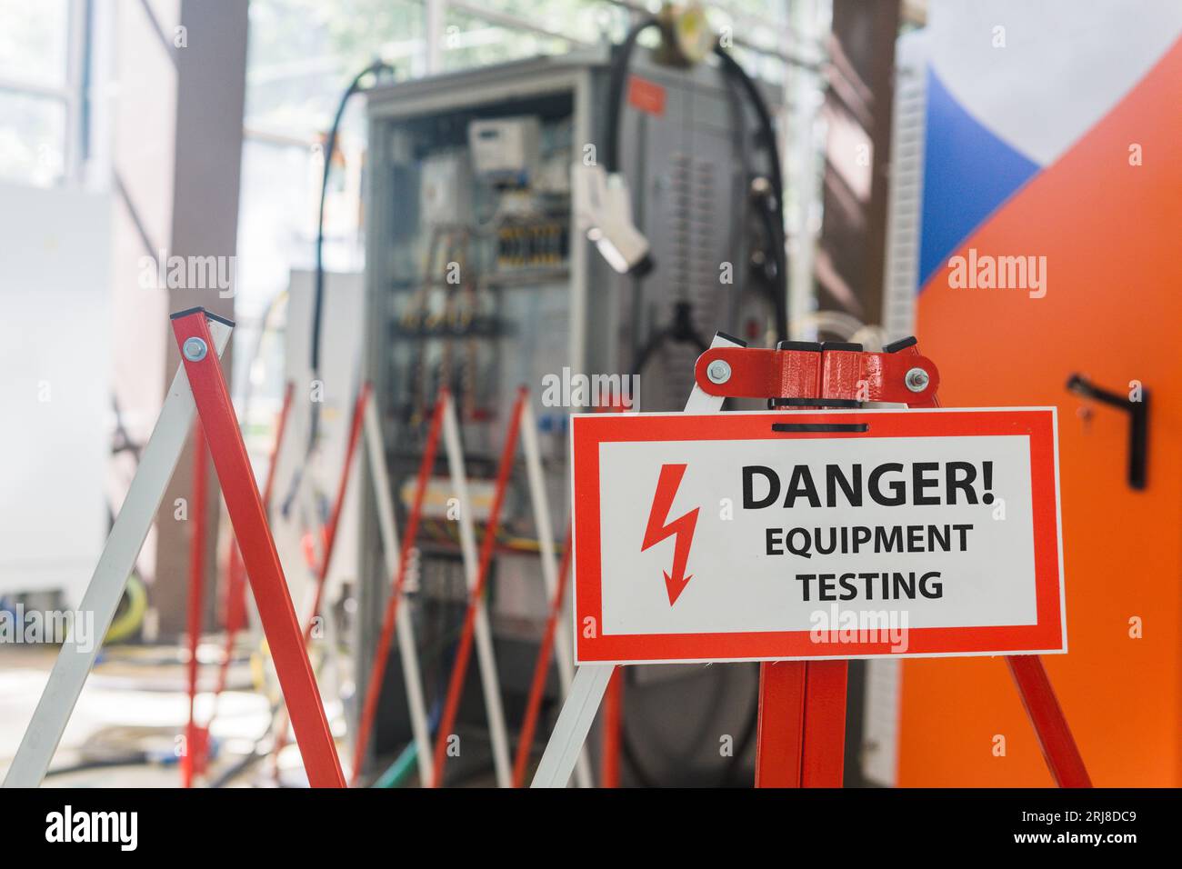 Assembly point sign on fence hi-res stock photography and images - Alamy