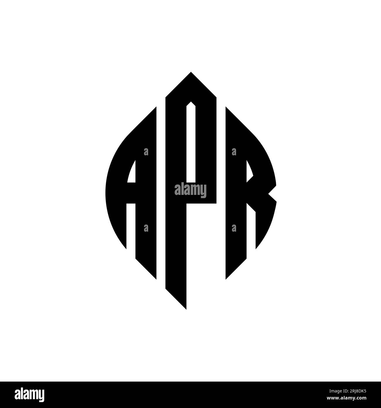 APR circle letter logo design with circle and ellipse shape. APR ...