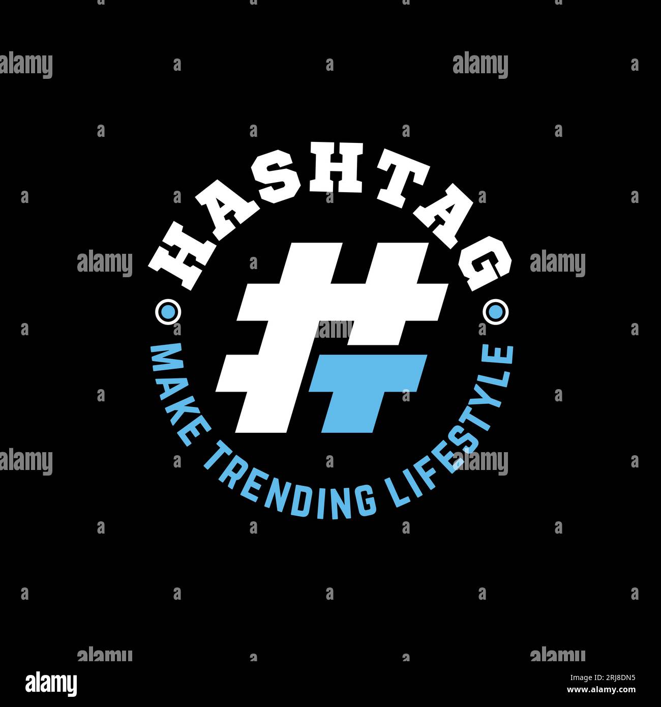 Hashtag symbol with letter T logo icon design template elements Stock ...