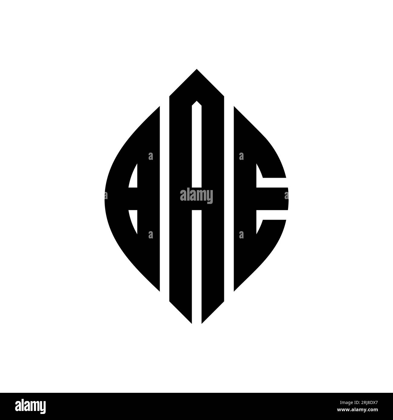BAE circle letter logo design with circle and ellipse shape. BAE ...