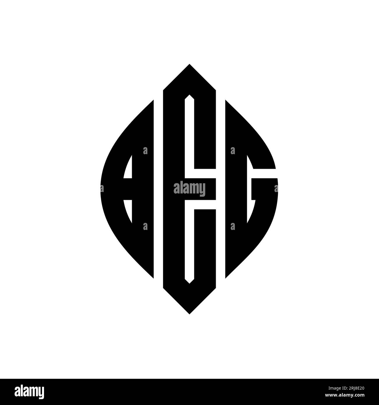 BEG circle letter logo design with circle and ellipse shape. BEG ...