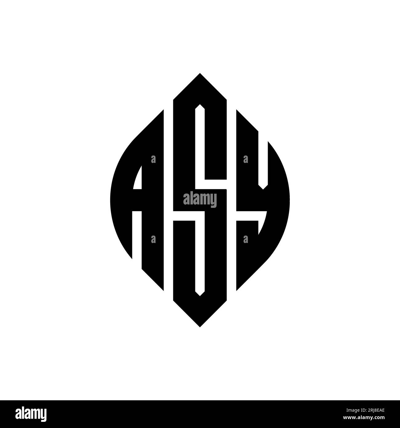 ASY circle letter logo design with circle and ellipse shape. ASY ...