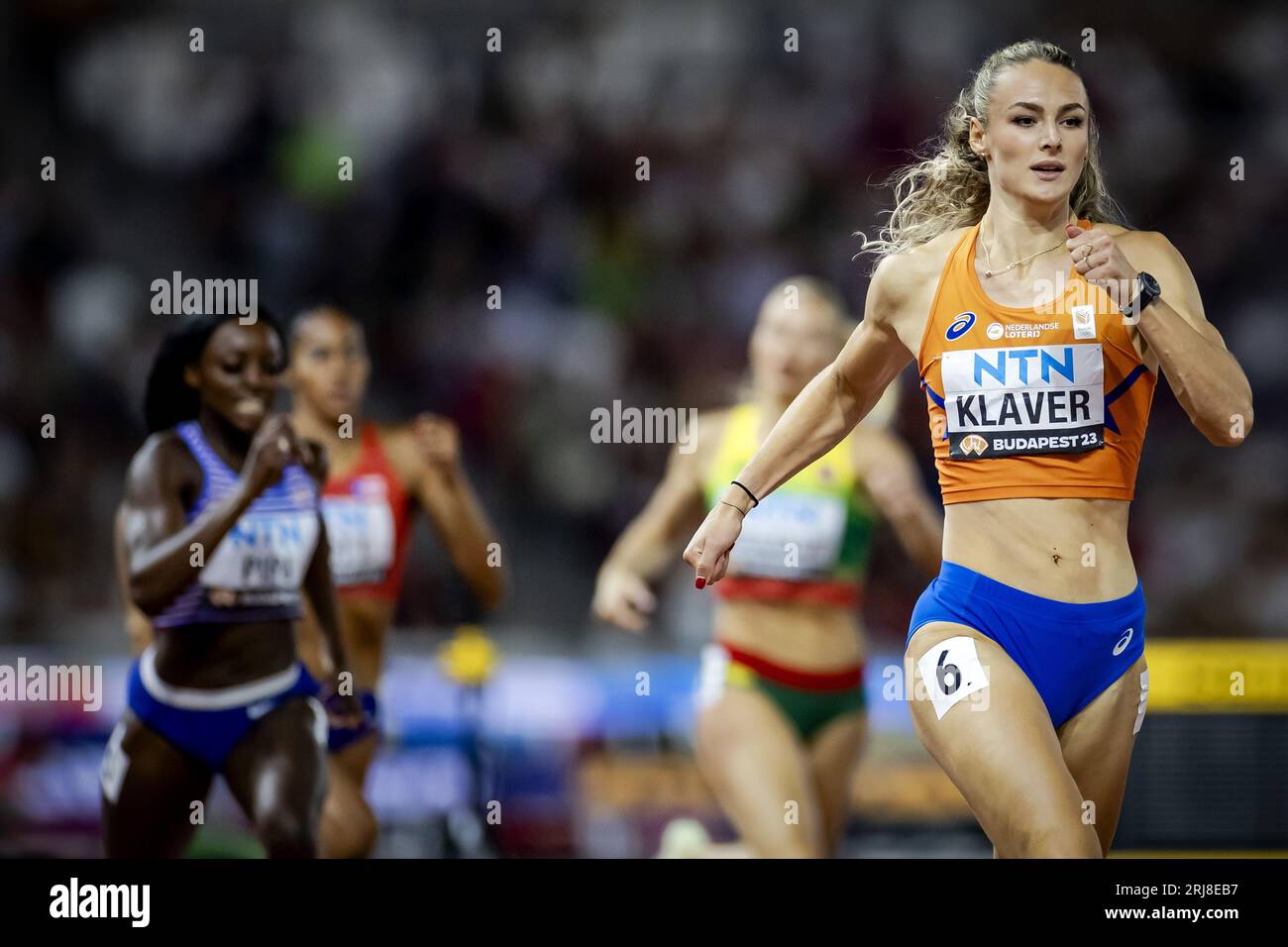 Budapest, Hungary. 21st Aug, 2023. BUDAPEST - Lieke Klaver in action on ...