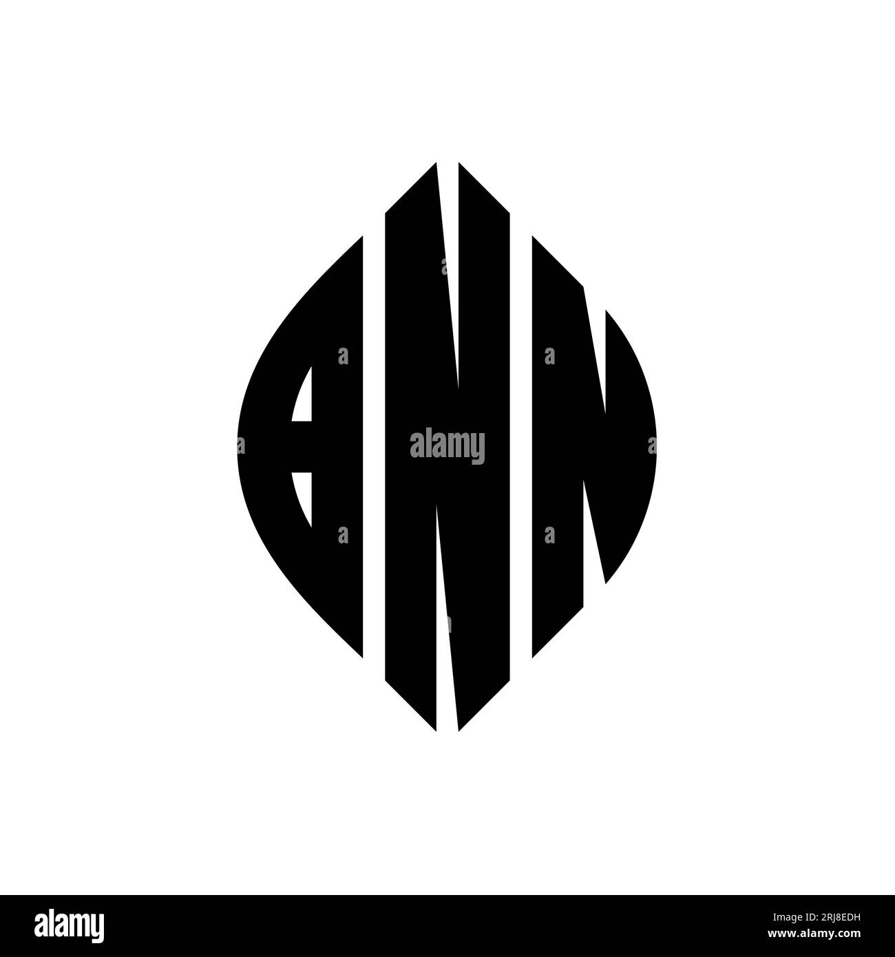 BNN circle letter logo design with circle and ellipse shape. BNN ...