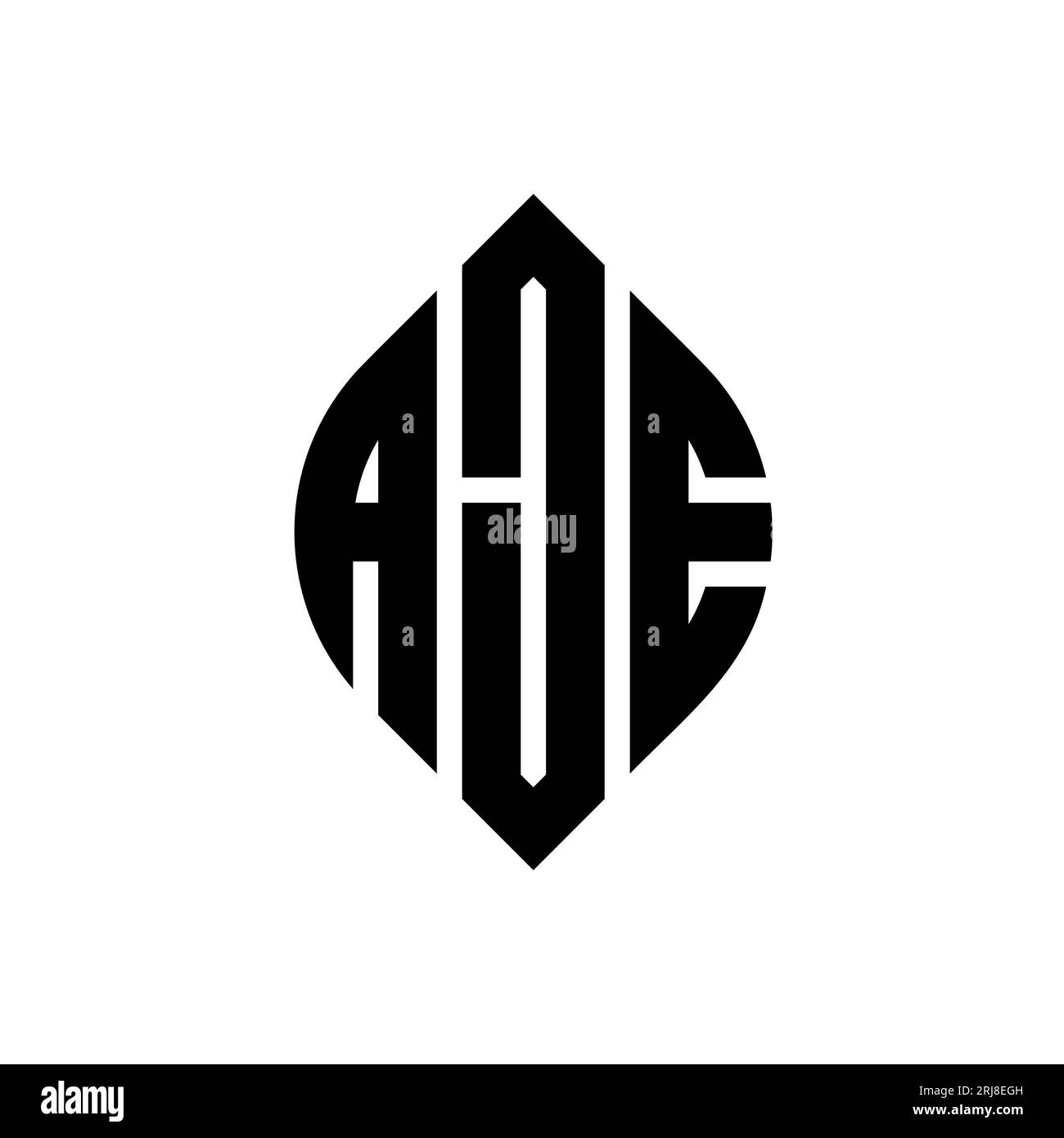 AJE circle letter logo design with circle and ellipse shape. AJE ...