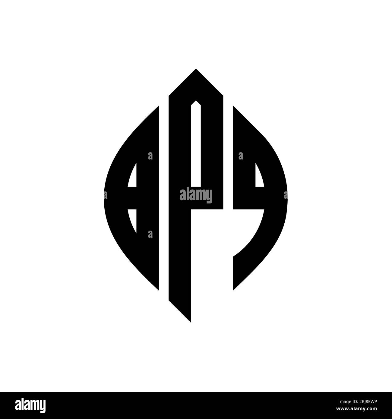 BPQ circle letter logo design with circle and ellipse shape. BPQ ...