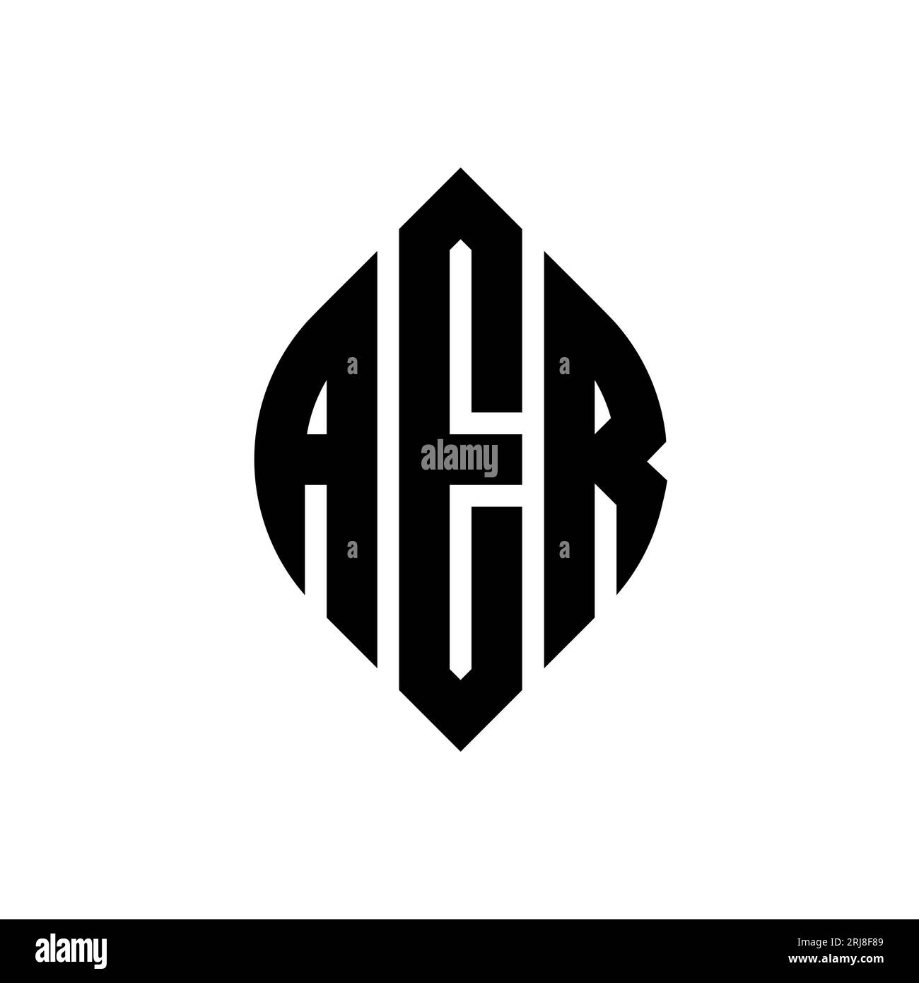 AER circle letter logo design with circle and ellipse shape. AER ...