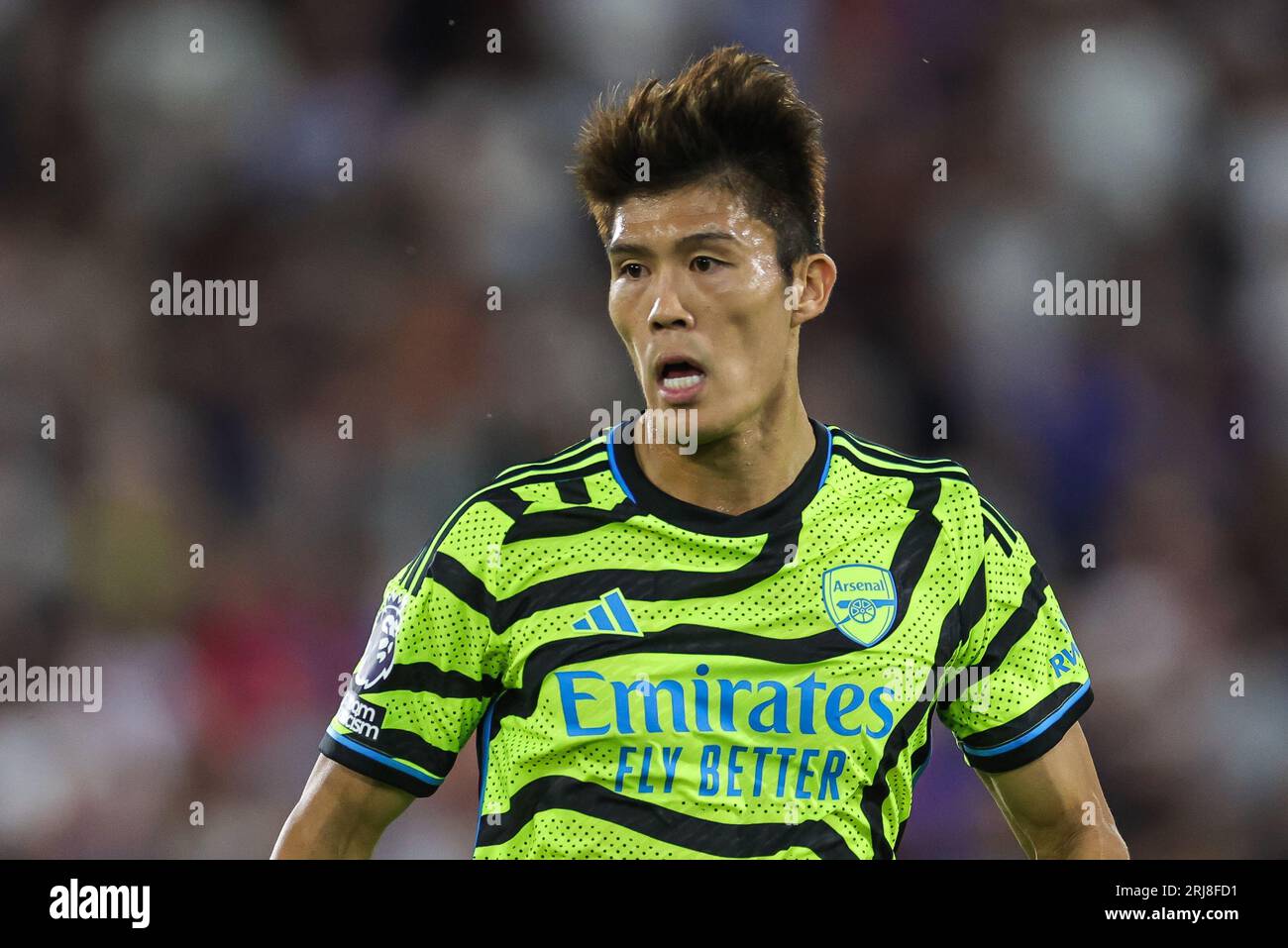 Takehiro Tomiyasu 18 Of Arsenal During The Premier League Match