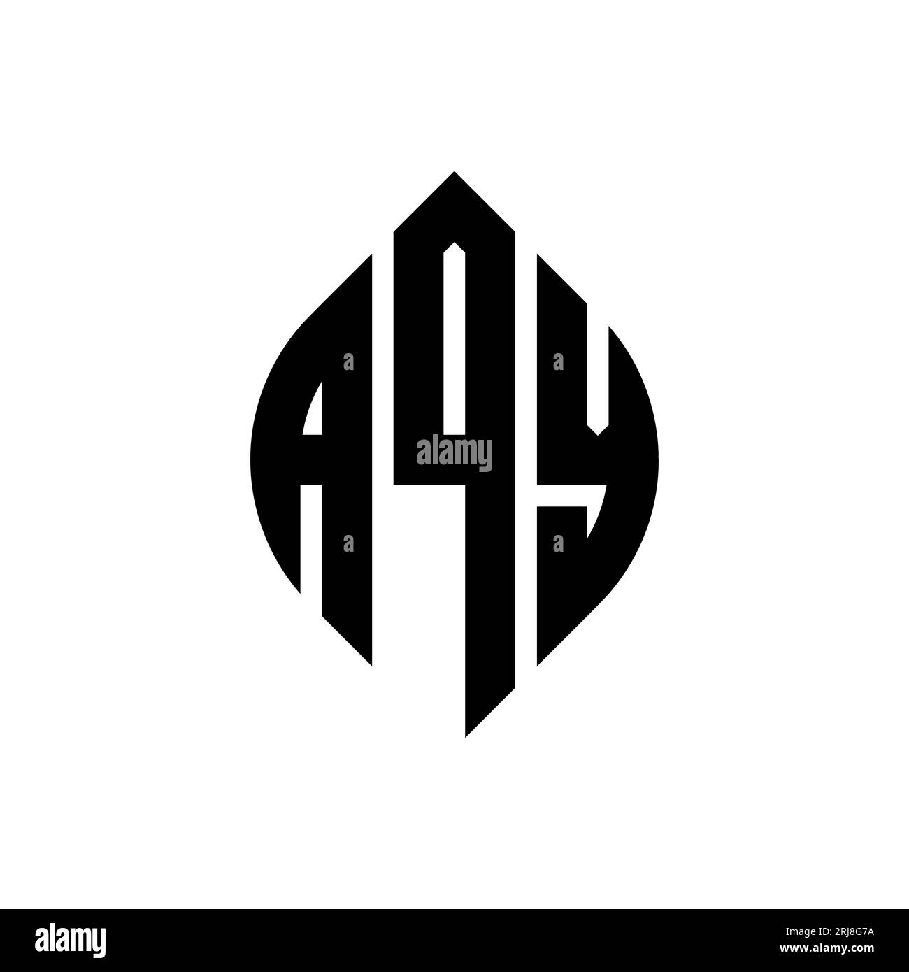 AQY circle letter logo design with circle and ellipse shape. AQY ...
