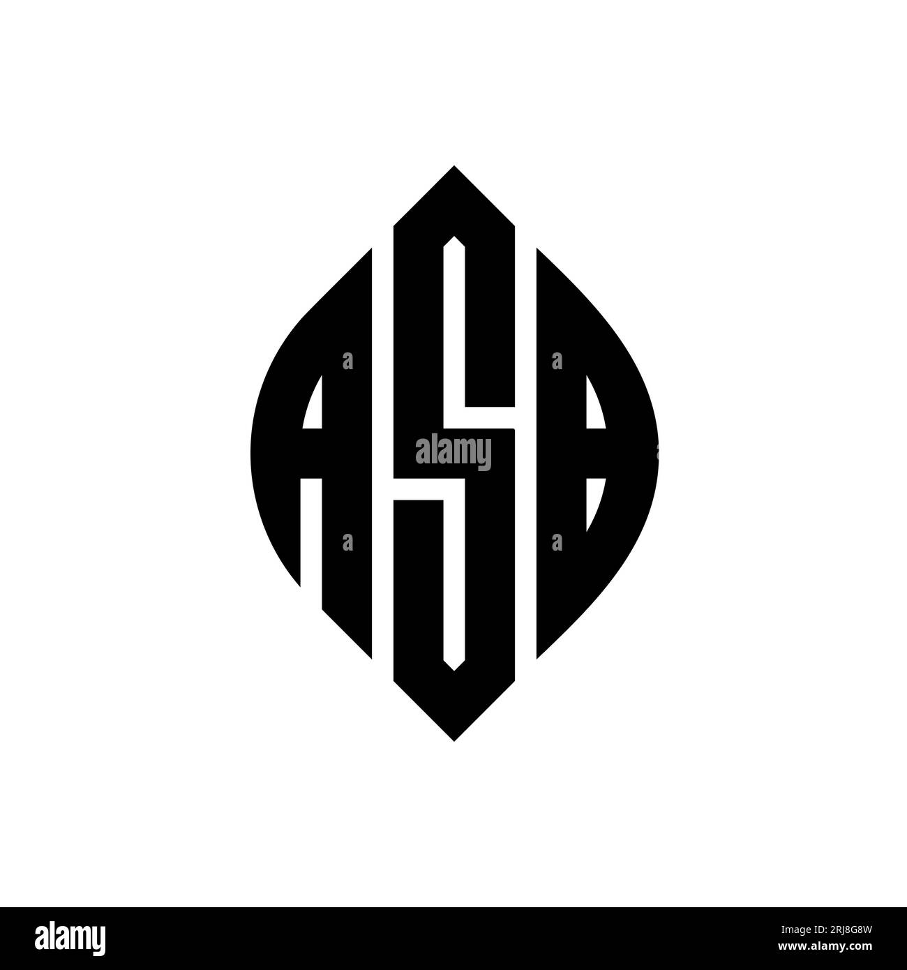 ASB circle letter logo design with circle and ellipse shape. ASB ...