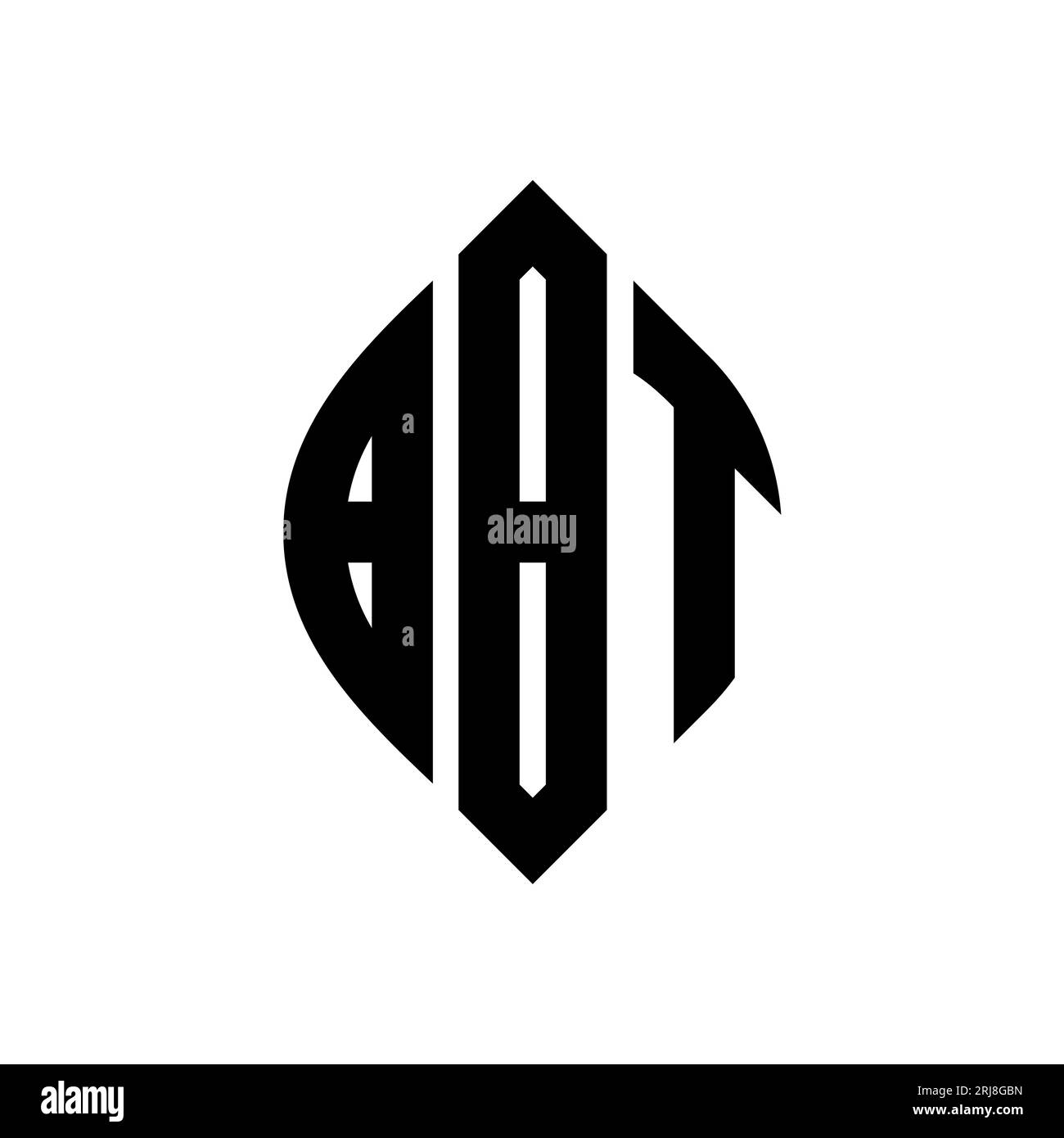 BBT circle letter logo design with circle and ellipse shape. BBT ...