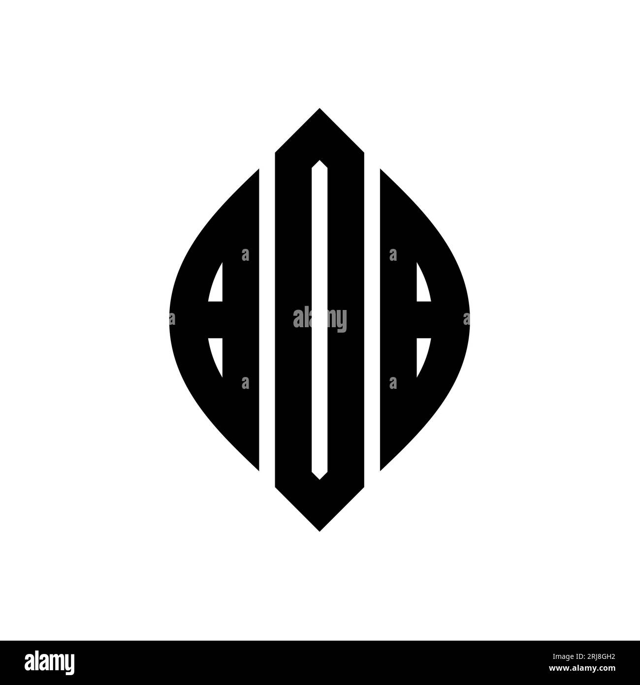 BDB circle letter logo design with circle and ellipse shape. BDB ...