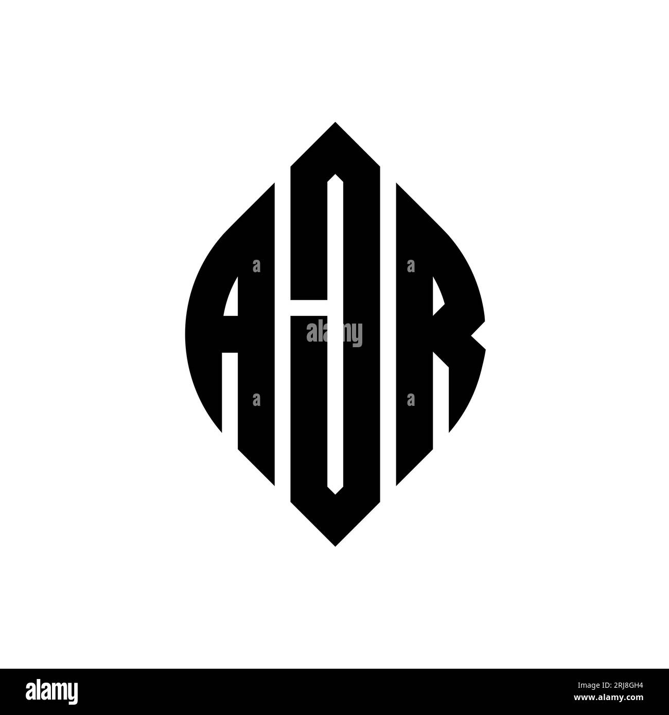 AJR circle letter logo design with circle and ellipse shape. AJR ...