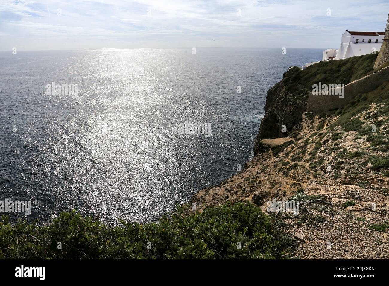 Beautiful cliffs of Cape Saint Vincent in Sagres, Portugal Stock Photo ...