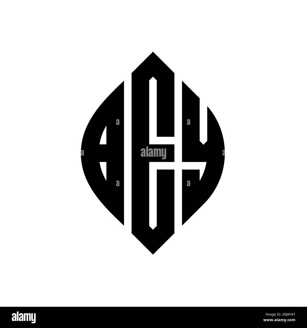 BEY circle letter logo design with circle and ellipse shape. BEY ...