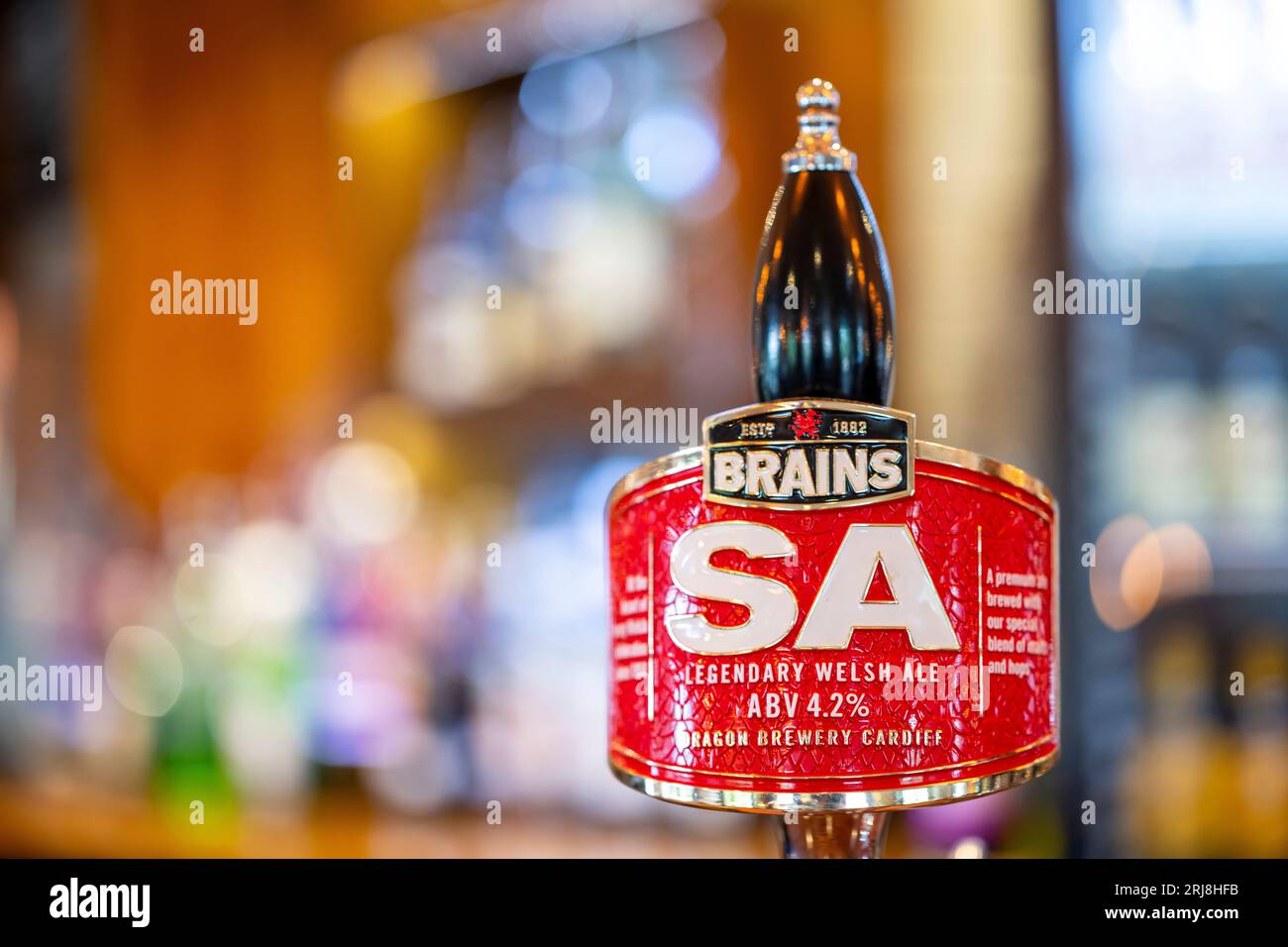 Sa Brains Logo Brains Brewery Cardiff Beer Hi Res Stock Photography