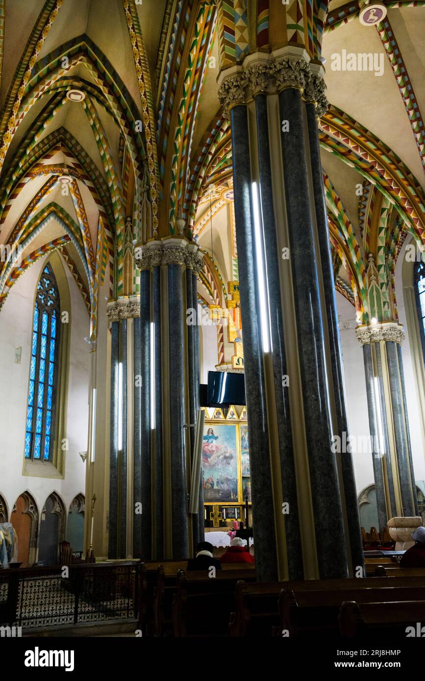 Neoclassical Hungarian Inner Parish Church in Budapest, Hungary, the ...