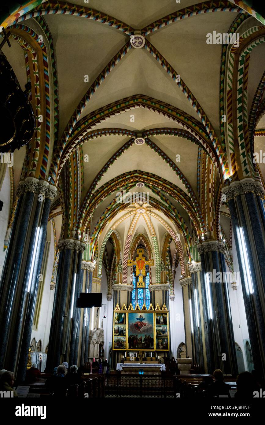 Neoclassical Hungarian Inner Parish Church in Budapest, Hungary, the ...