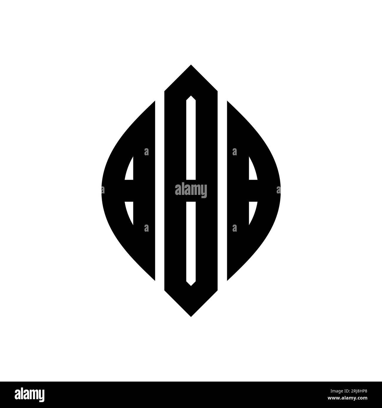 BBB circle letter logo design with circle and ellipse shape. BBB ...