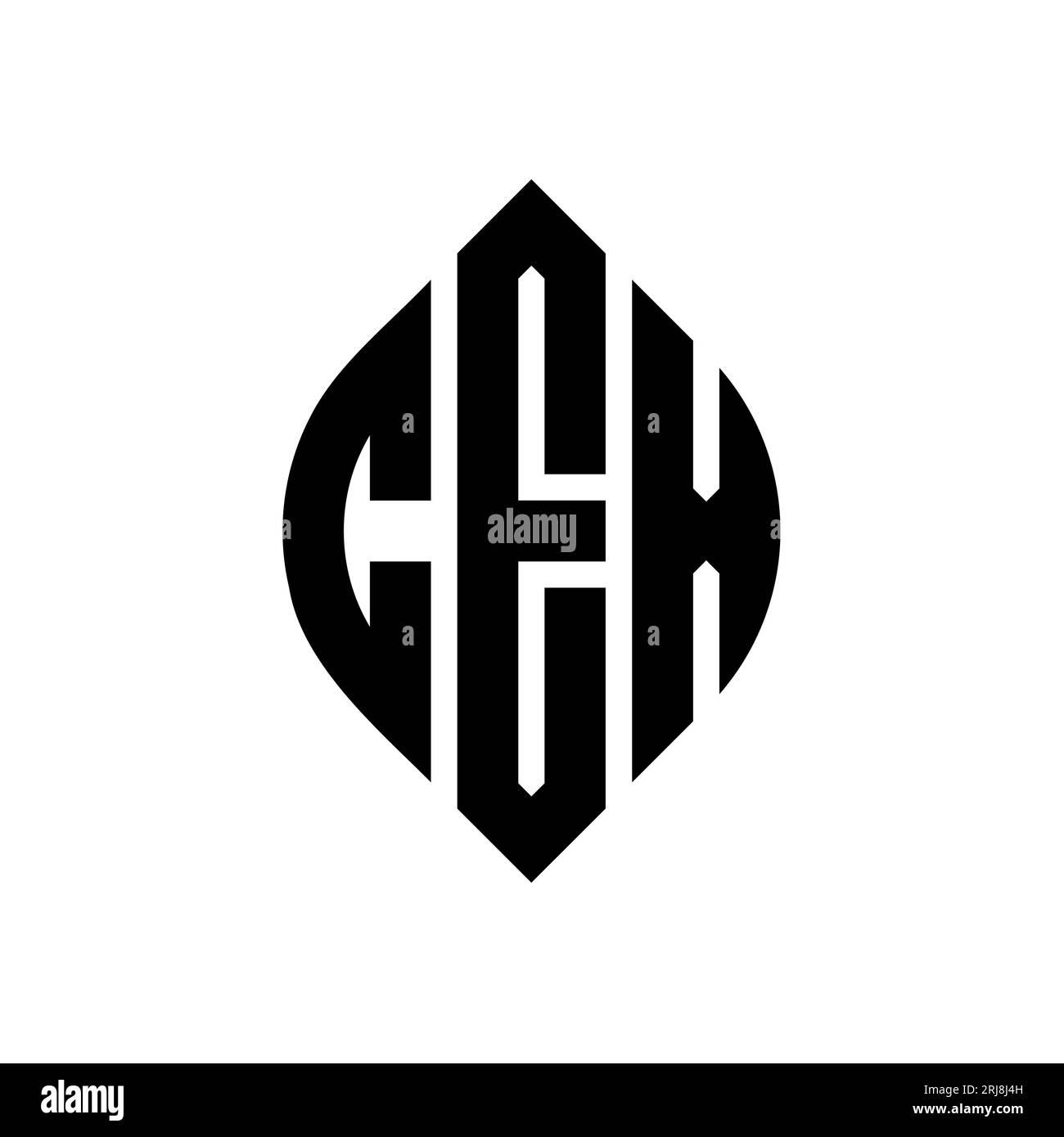 CEX circle letter logo design with circle and ellipse shape. CEX ...