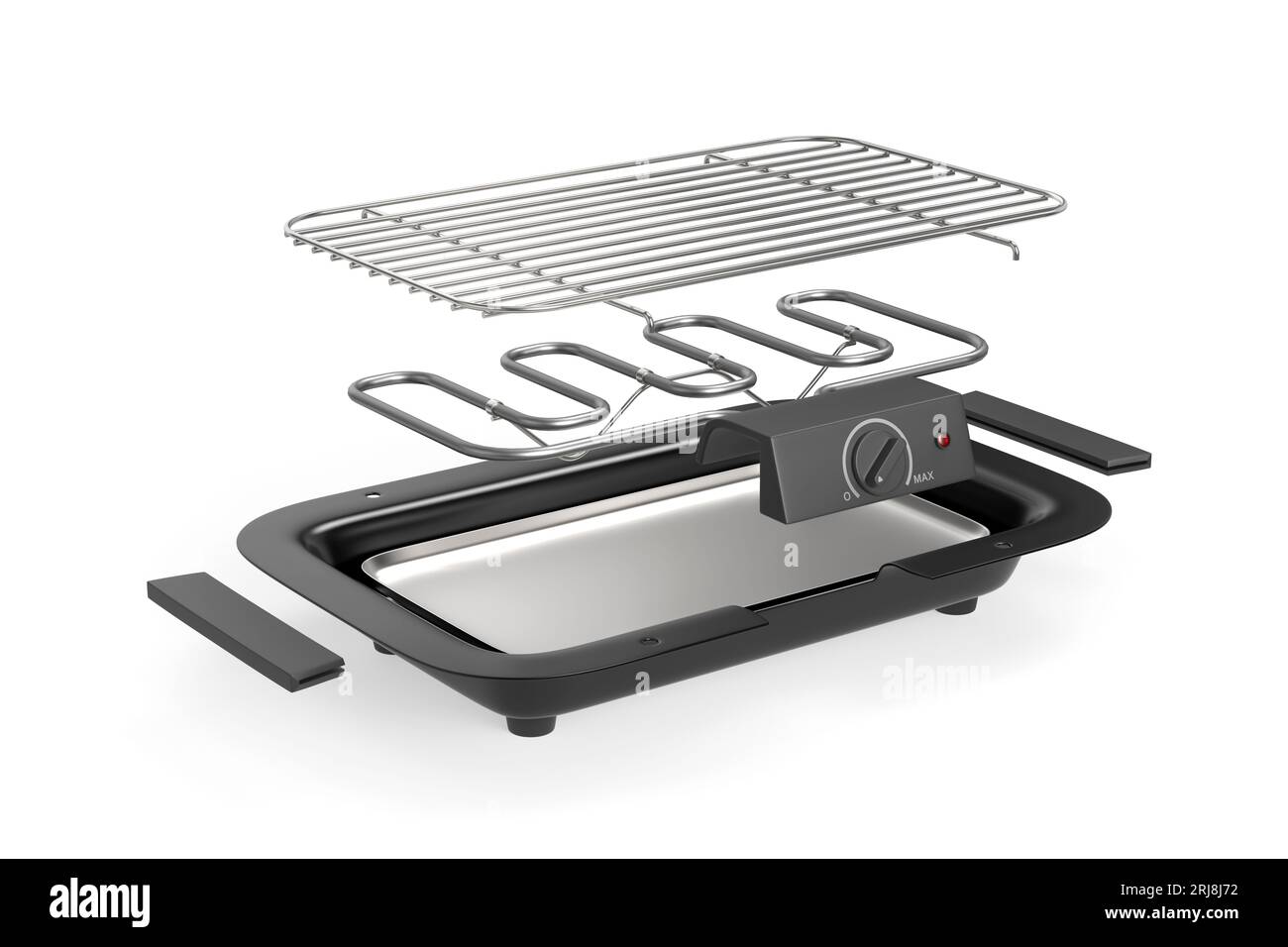 Disassembled electric grill on white background Stock Photo - Alamy