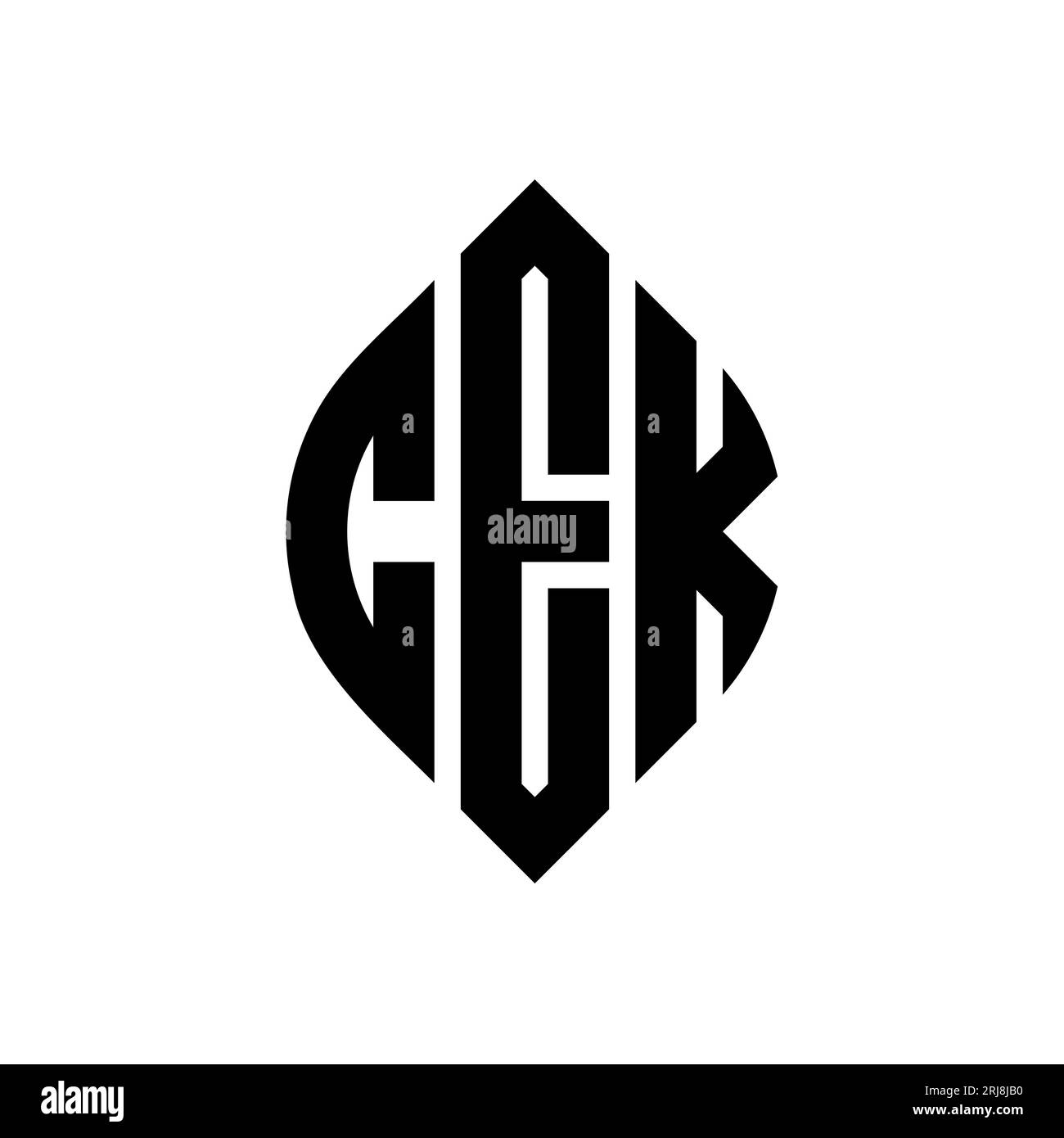 CEK circle letter logo design with circle and ellipse shape. CEK ...