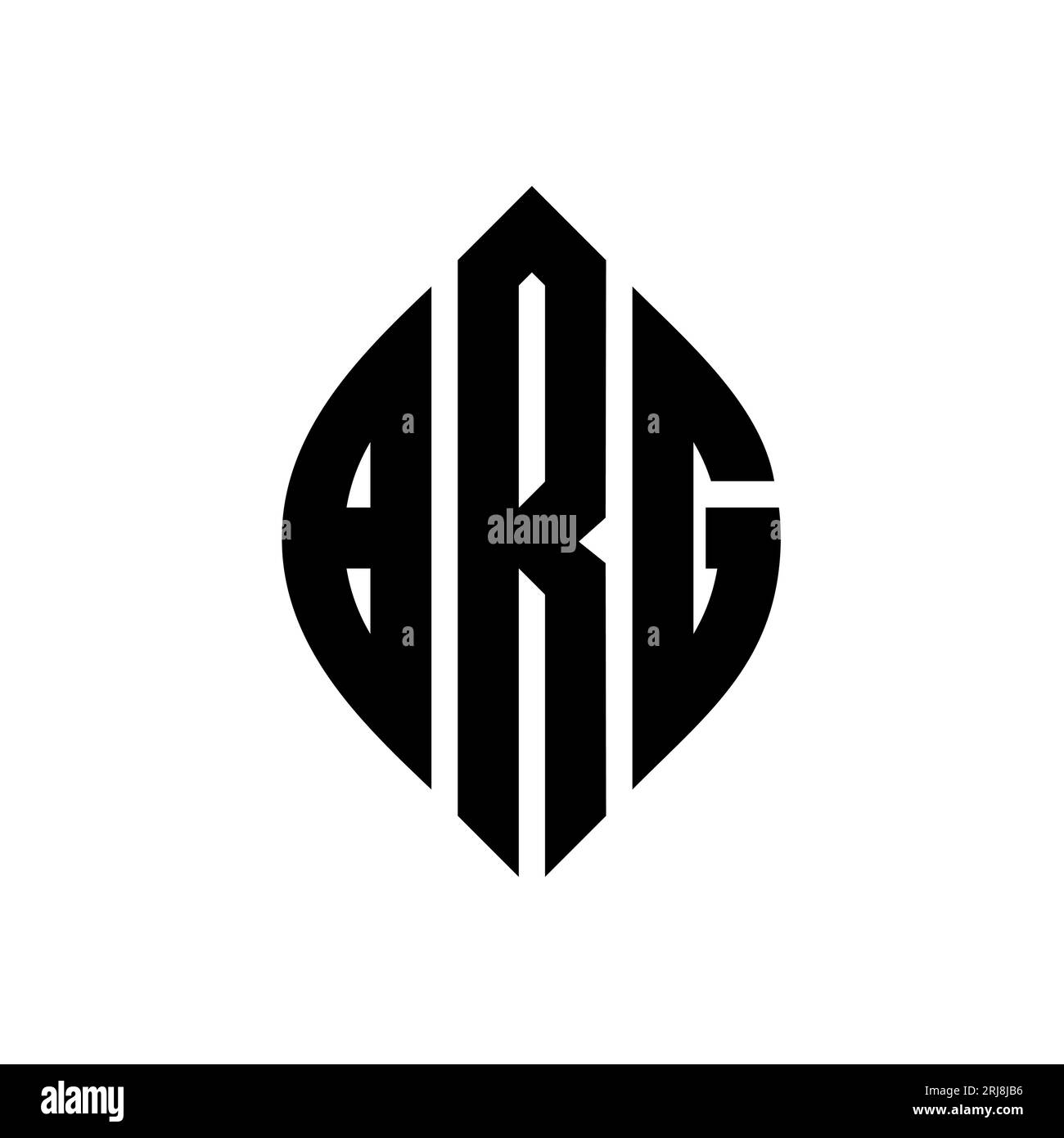 BRG circle letter logo design with circle and ellipse shape. BRG ...