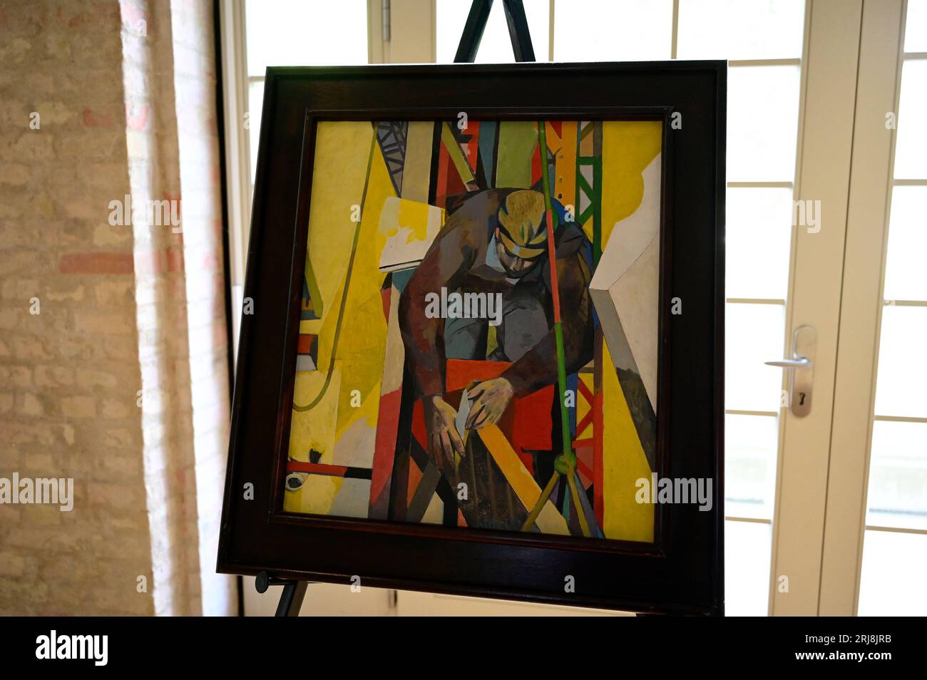 Willi Sitte - Montagearbeiter,1960, Öl auf Karton, 60x54 cm ...