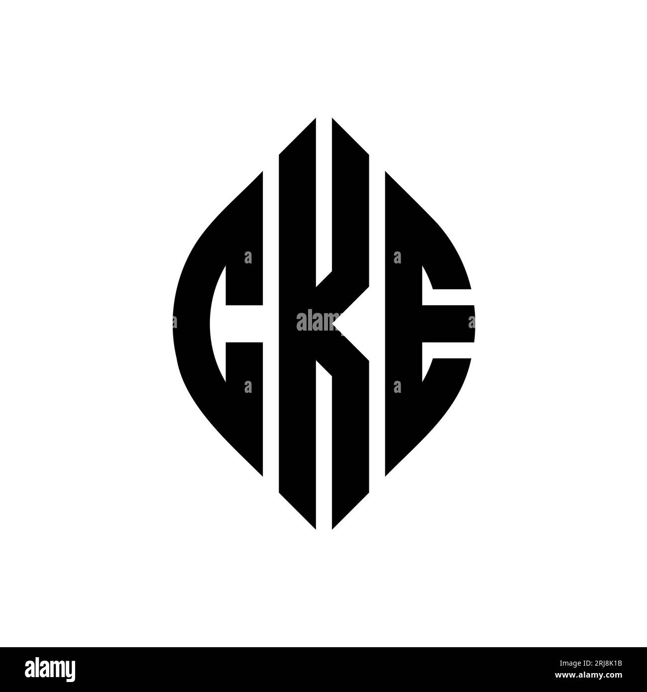 CKE circle letter logo design with circle and ellipse shape. CKE ...