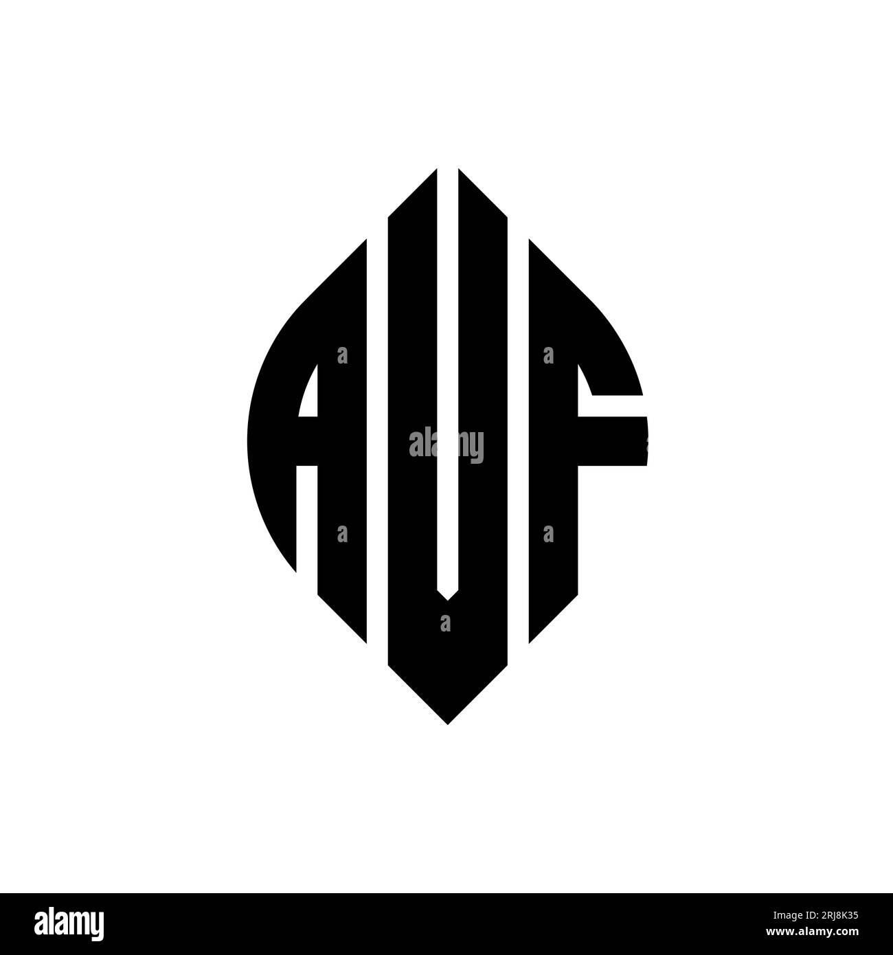 AVF circle letter logo design with circle and ellipse shape. AVF ...