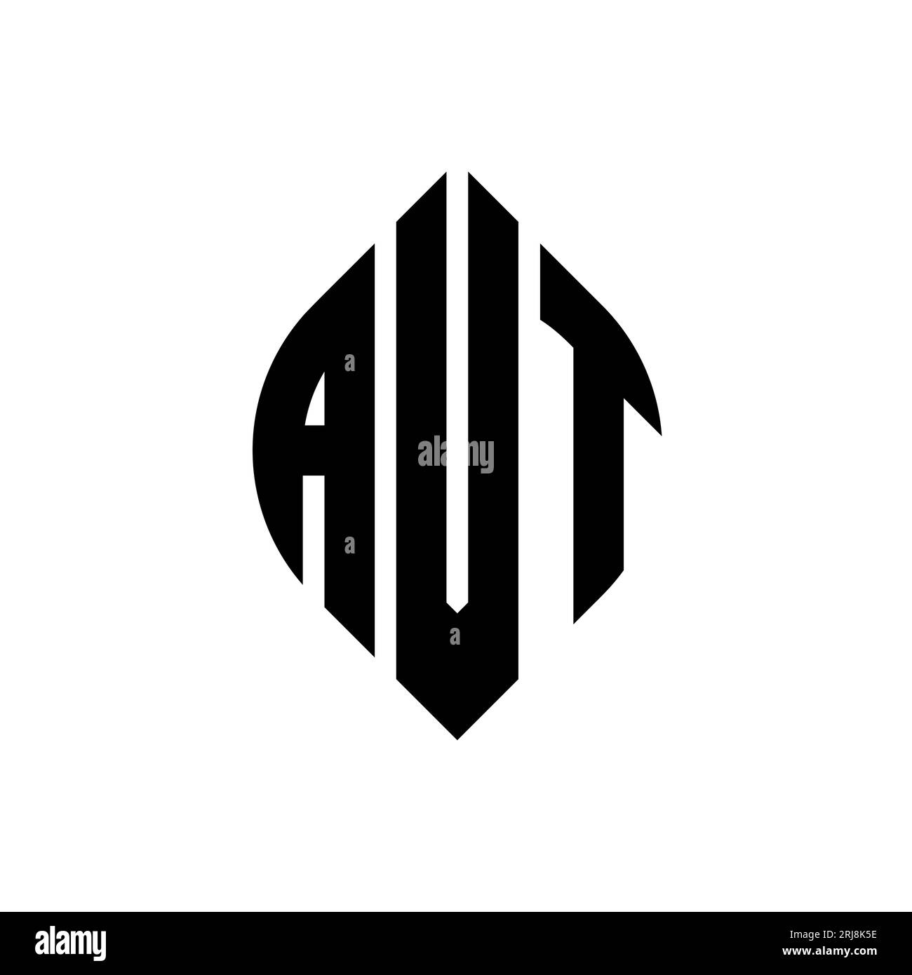 AVT circle letter logo design with circle and ellipse shape. AVT ...